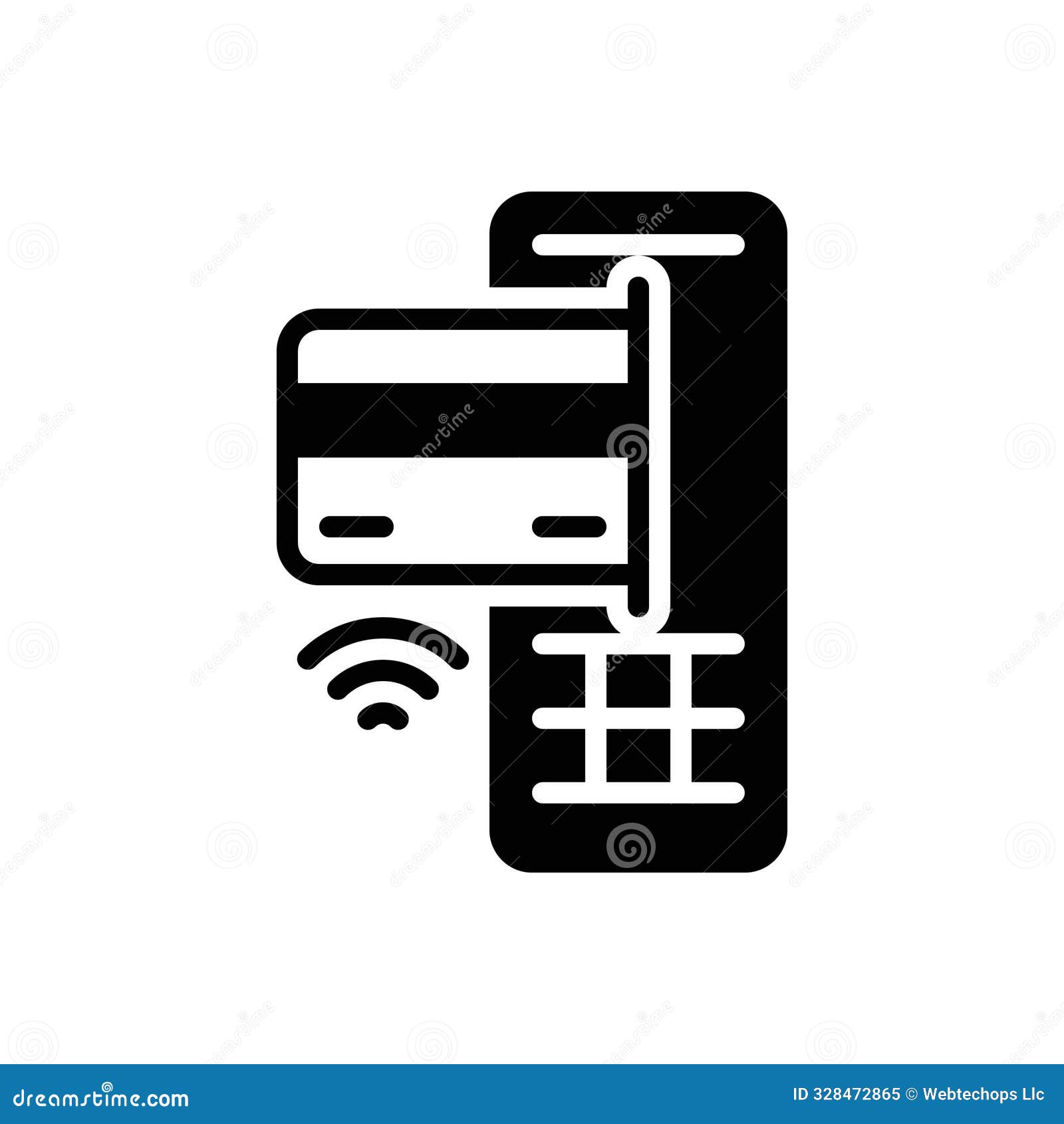 Black Solid Icon for Key Card, Key and Security Stock Illustration ...