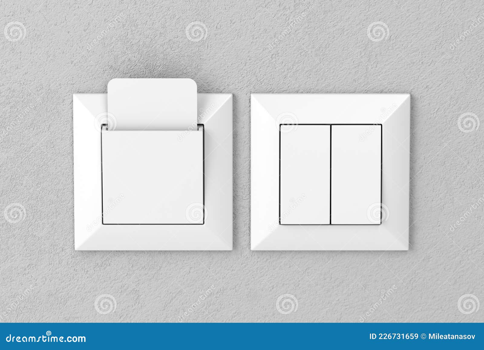Light Switches Single, Double, Triple Realistic Set. Sockets And ...