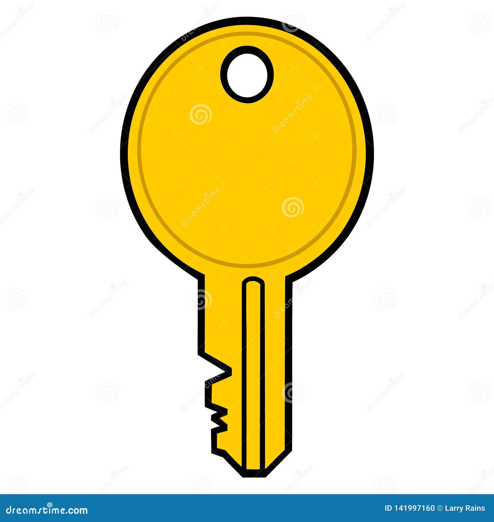 Key Cartoon stock vector. Illustration of security, unlock - 141997160