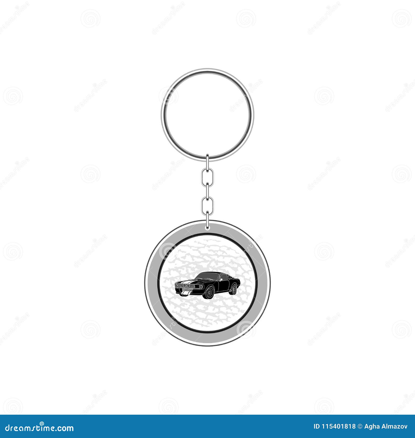 Key Chain for Car. Vector Illustration Stock Vector - Illustration of ...