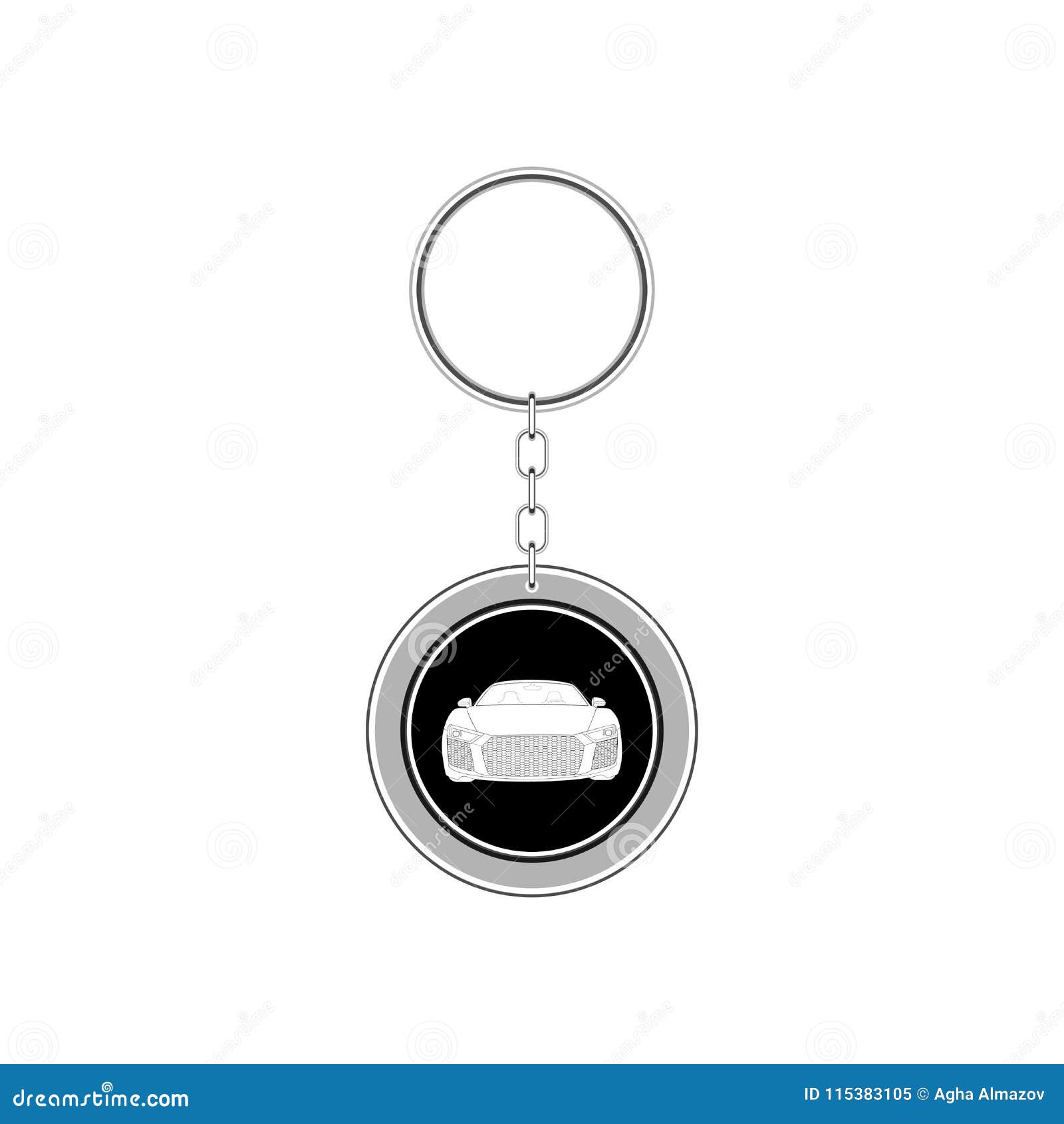 Key Chain for Car. Vector Illustration Stock Vector - Illustration of ...