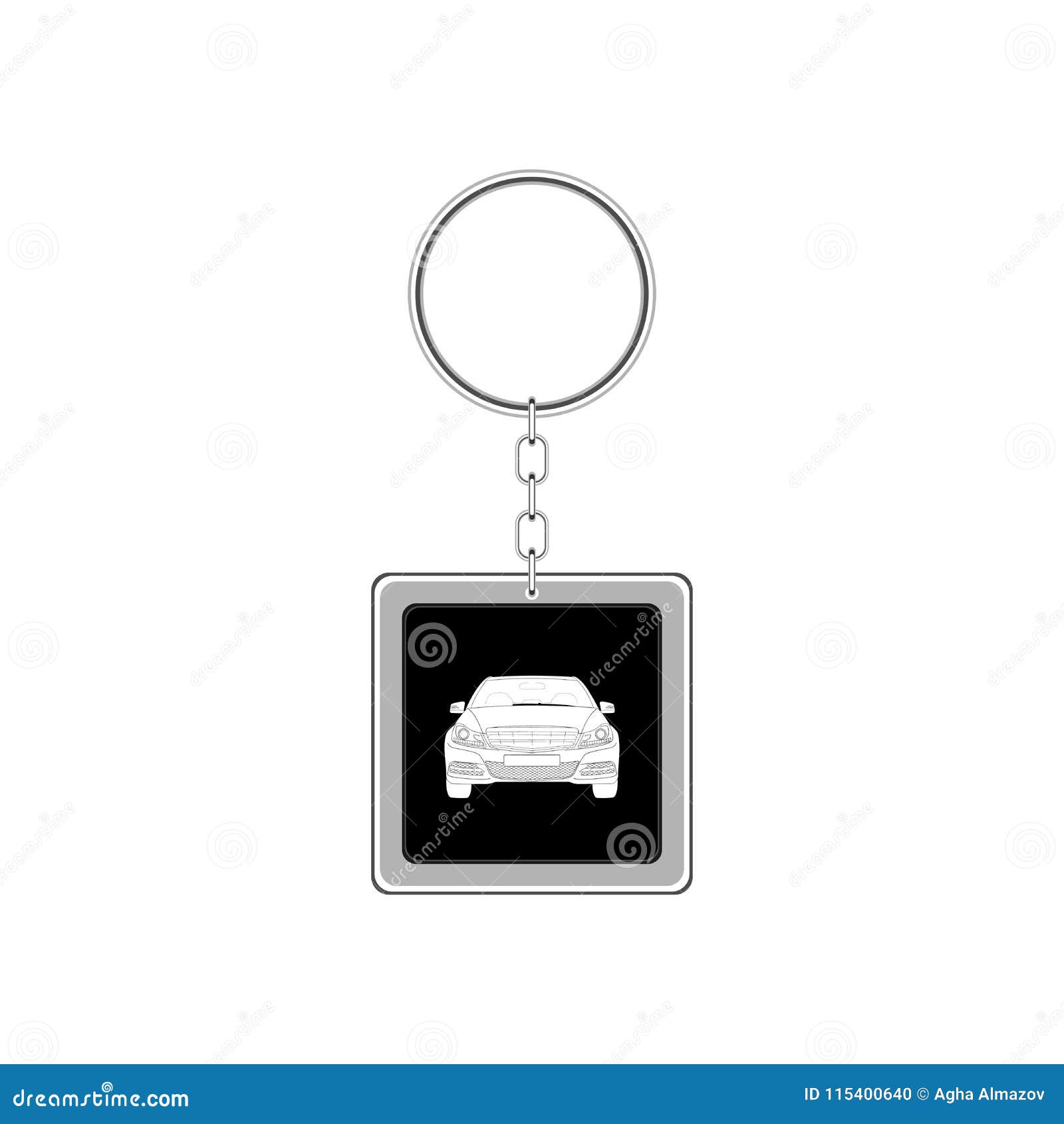 Key Chain for Car. Vector Illustration Stock Vector - Illustration of ...