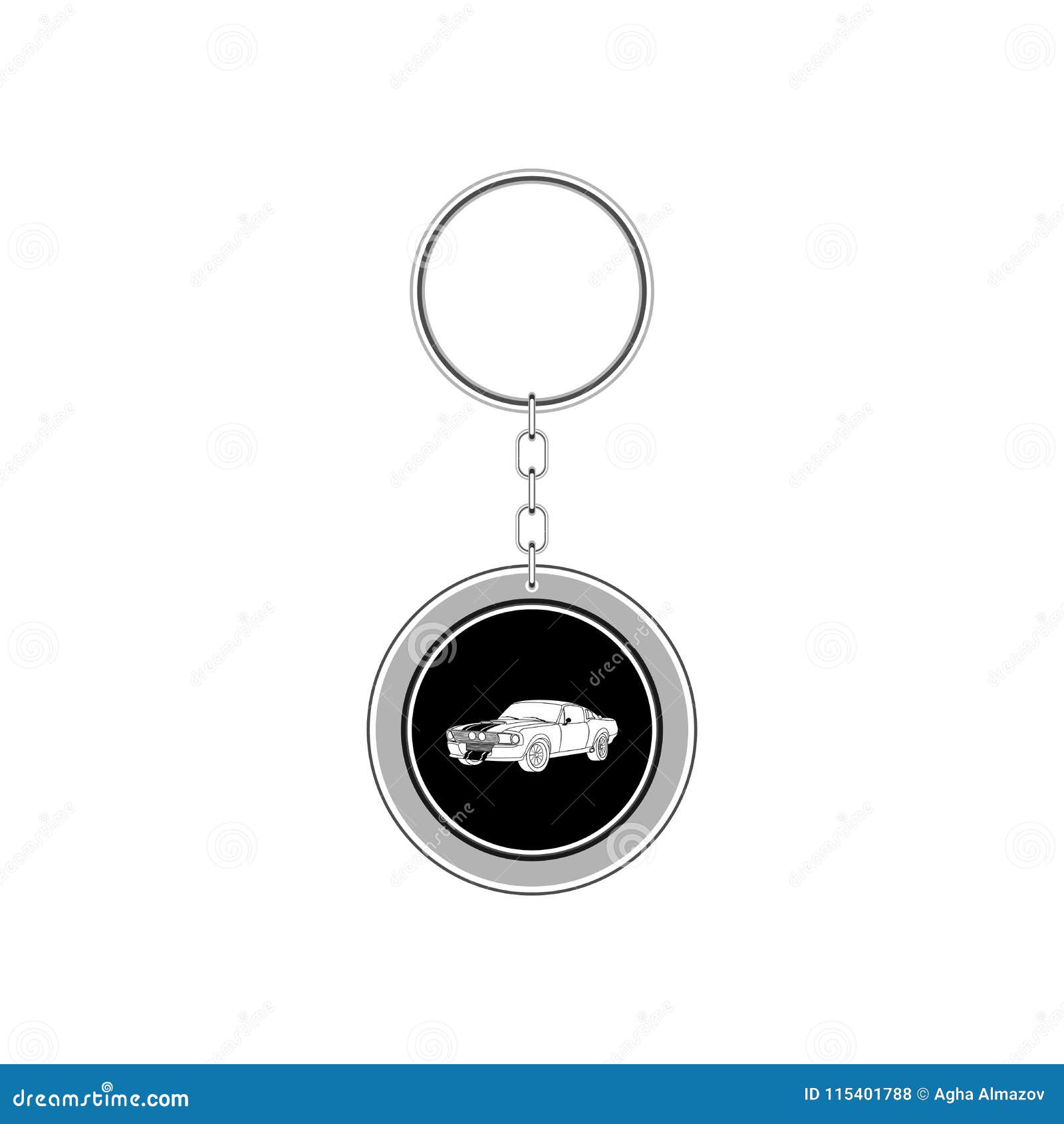 Key Chain for Car. Vector Illustration Stock Vector - Illustration of ...
