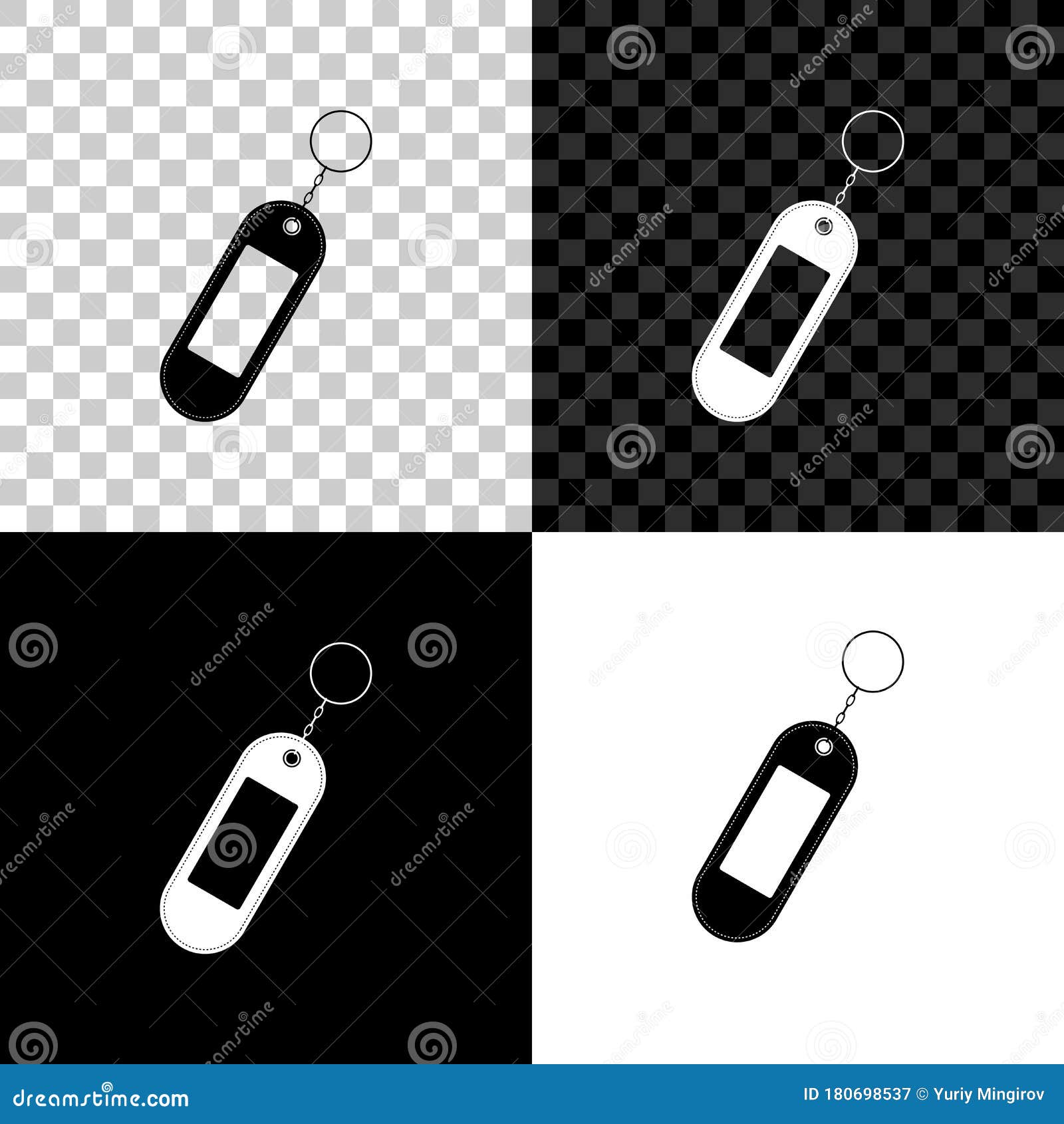 Key Chain Icon Isolated on Black, White and Transparent Background ...