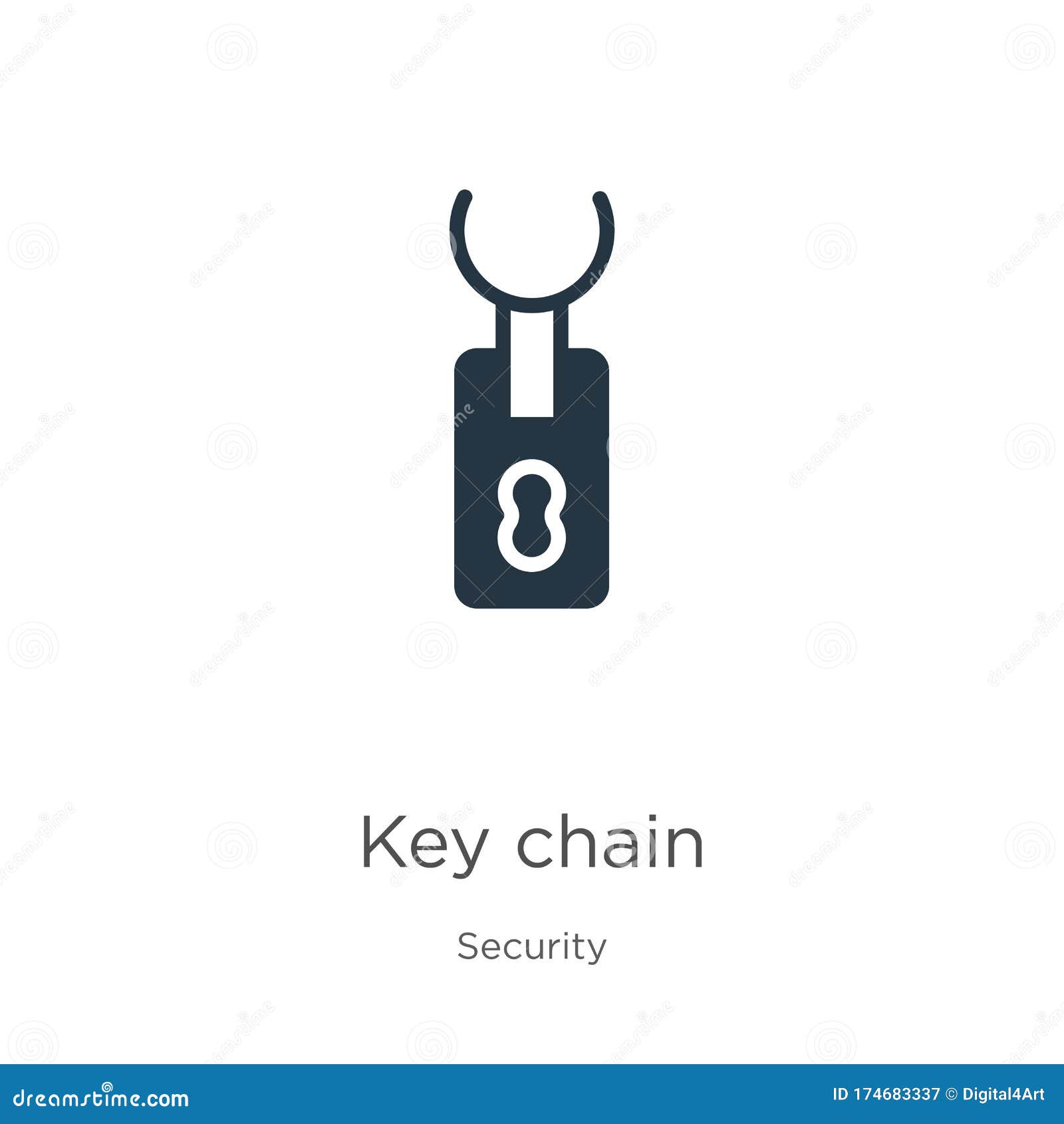 Key Chain Icon Vector. Trendy Flat Key Chain Icon from Security ...