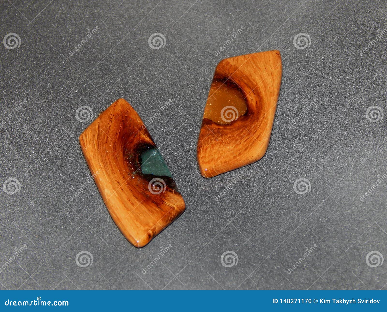 Key Chain Made of Oak and Epoxy Resin Close Up Stock Photo - Image of ...