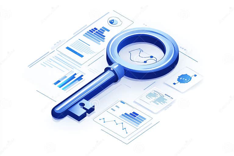 Data Insight Key Visualization Stock Illustration - Illustration of ...