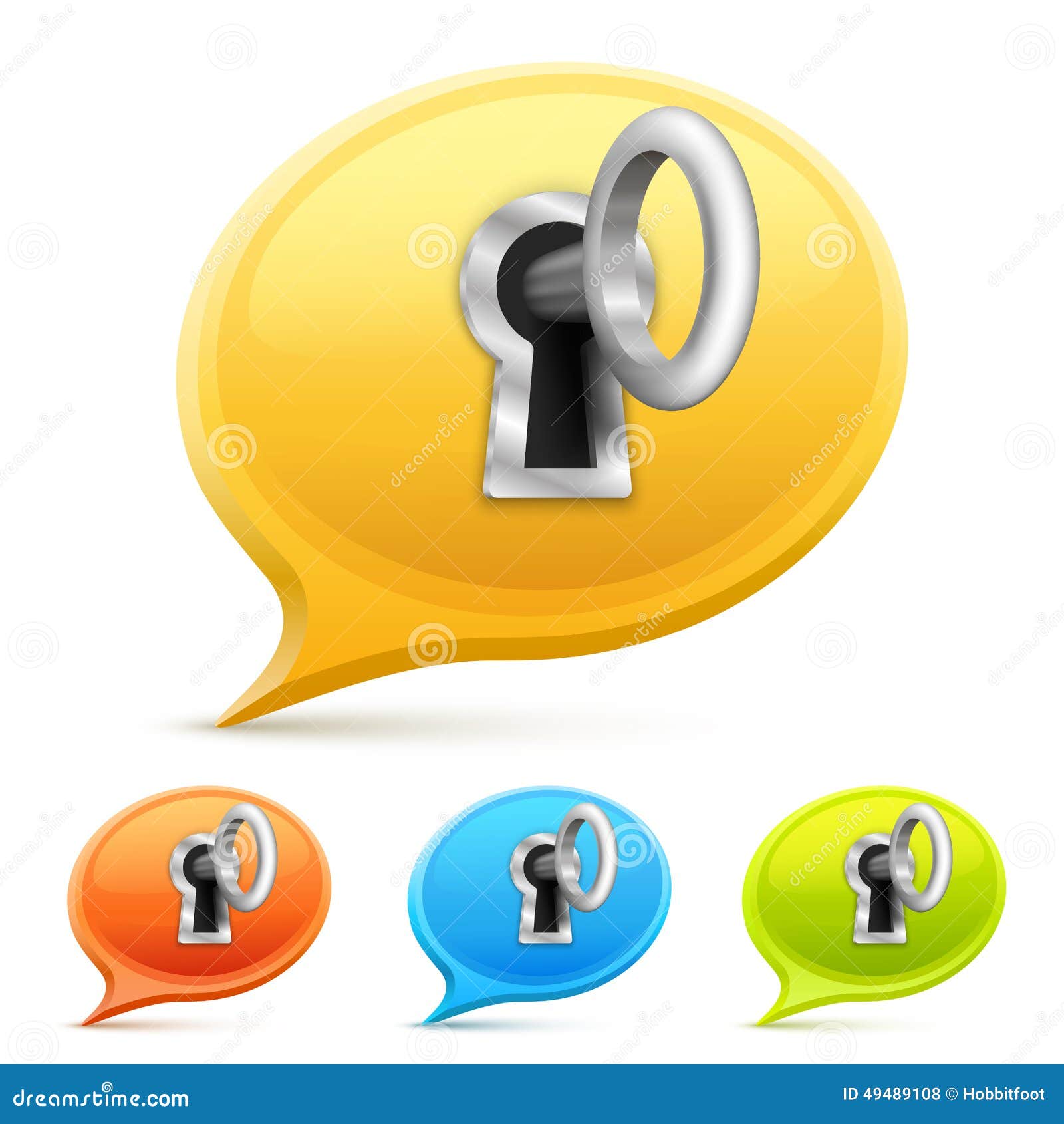 Key for a chat set stock vector. Illustration of colorful - 49489108