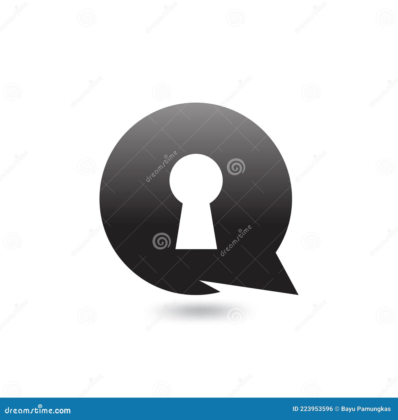 Key with Circle Talk Logo Icon Vector Stock Illustration - Illustration ...
