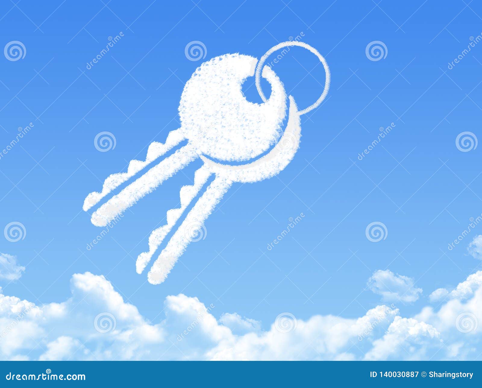 Key cloud shape stock illustration. Illustration of valuable - 140030887