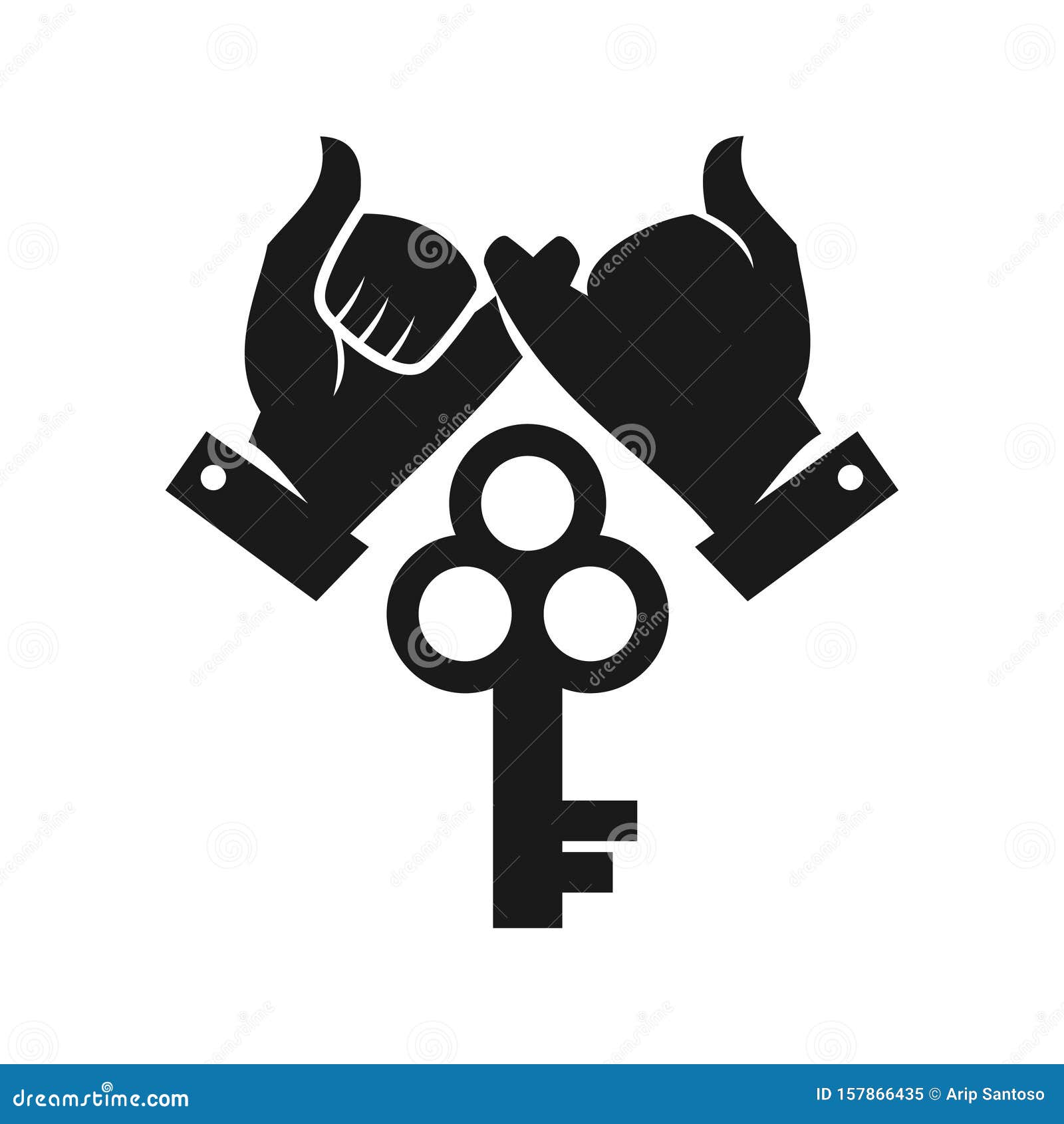 Key Commitment Teamwork Together Black Logo Stock Vector - Illustration ...