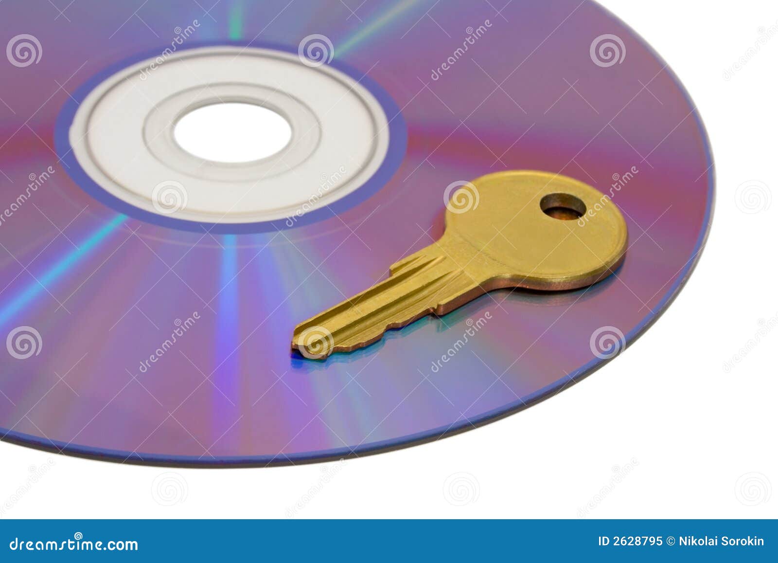 Key on computer cd stock image. Image of memory, bytes - 2628795