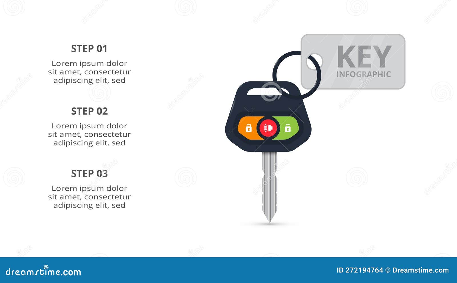 Key Concept for Infographic with 3 Steps, Options, Parts or Processes ...