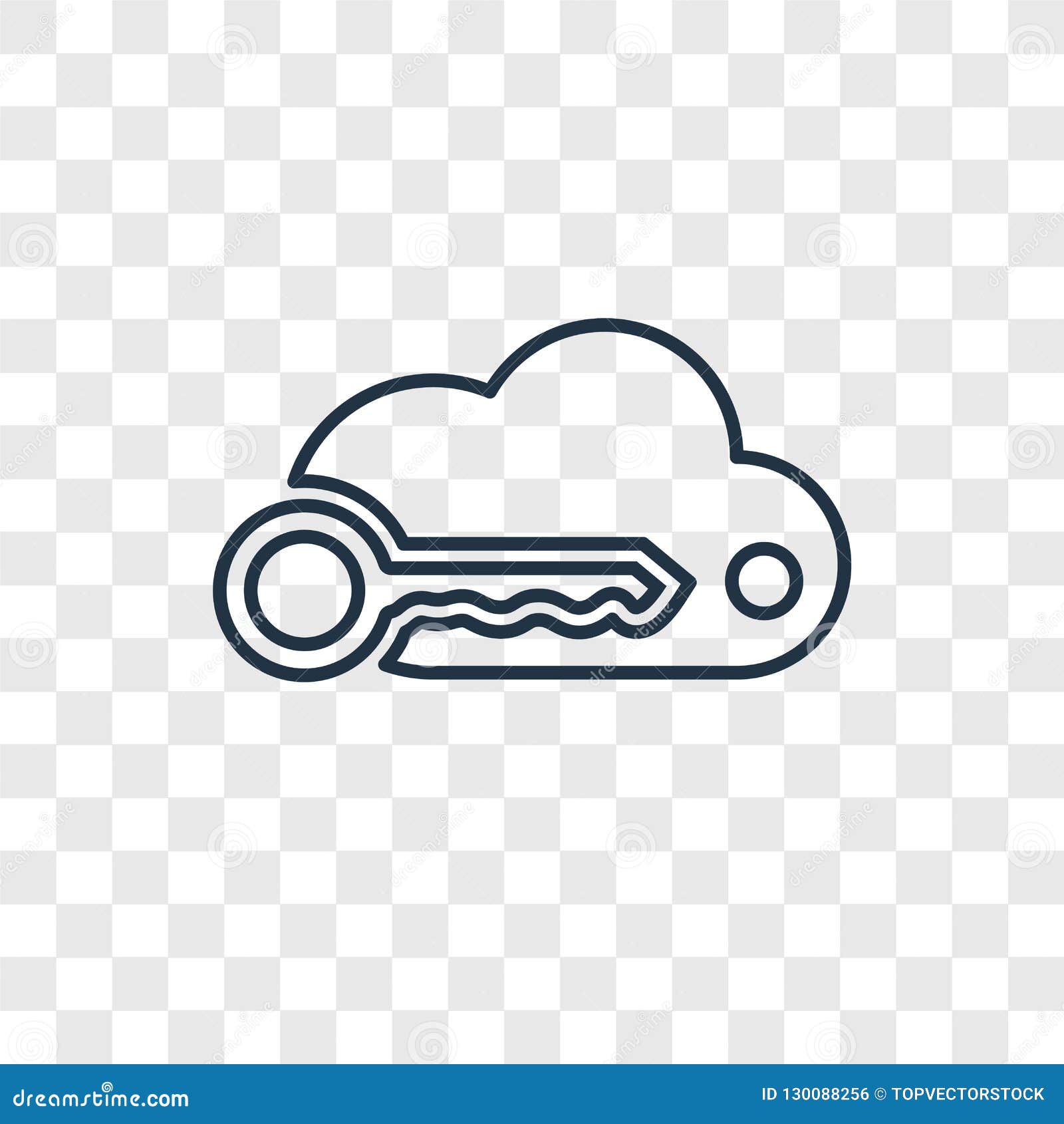 Key Concept Vector Linear Icon Isolated on Transparent Background, Key ...