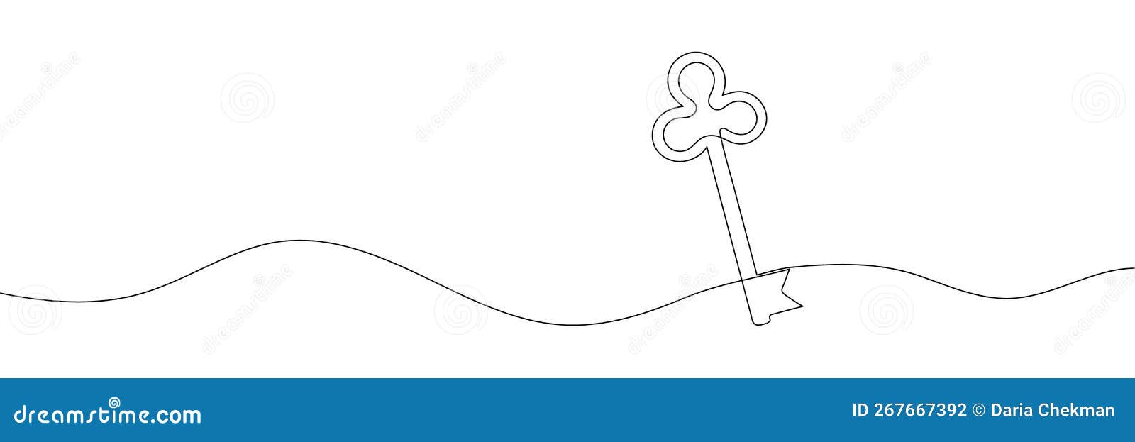 Key Continuous Drawing in One Line. Key Home Continuous Line Stock ...