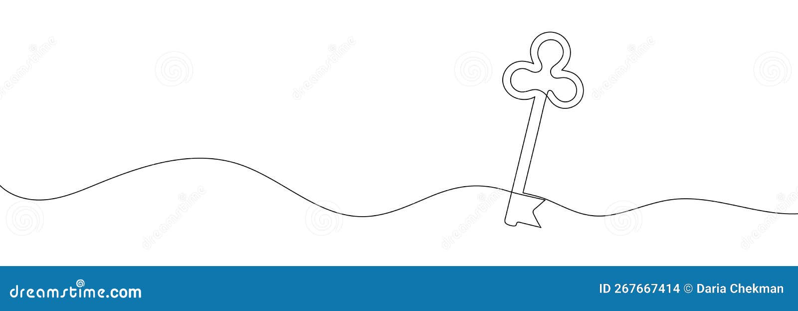 Key Continuous Drawing in One Line. Key Home Continuous Line Stock ...