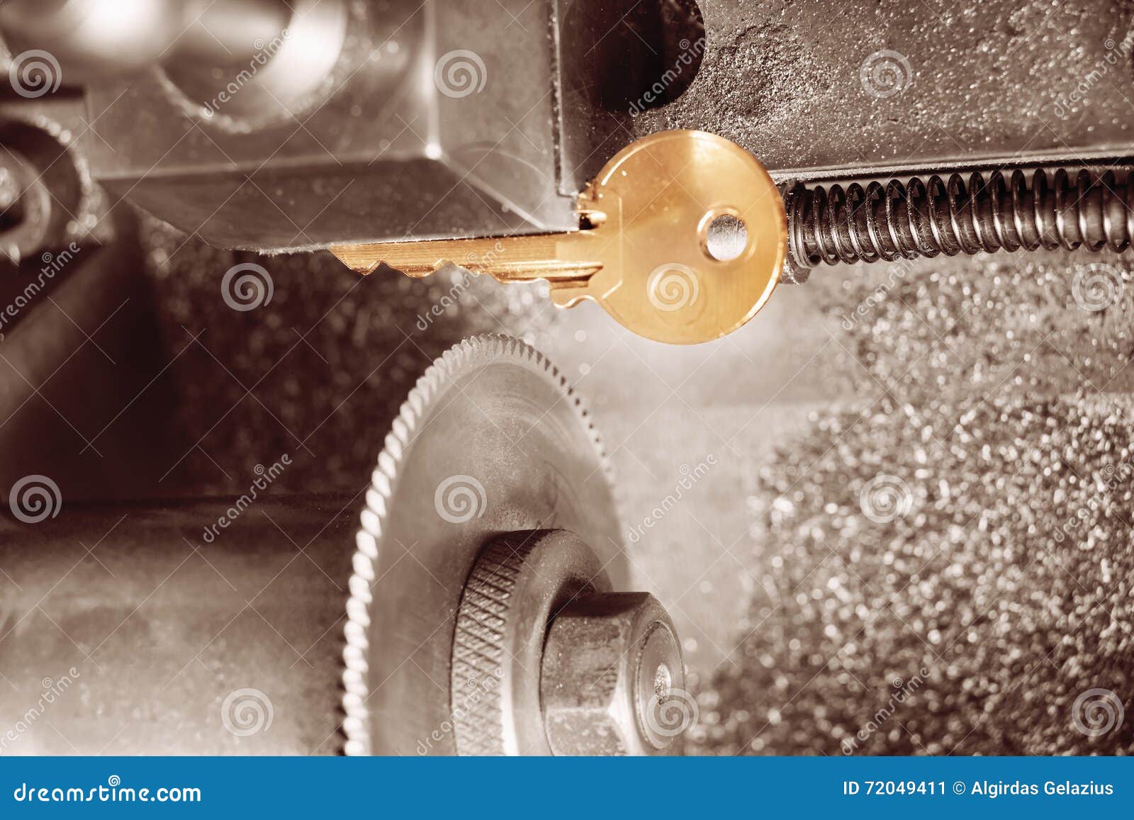Key copying machine stock image. Image of industry, drilling - 72049411