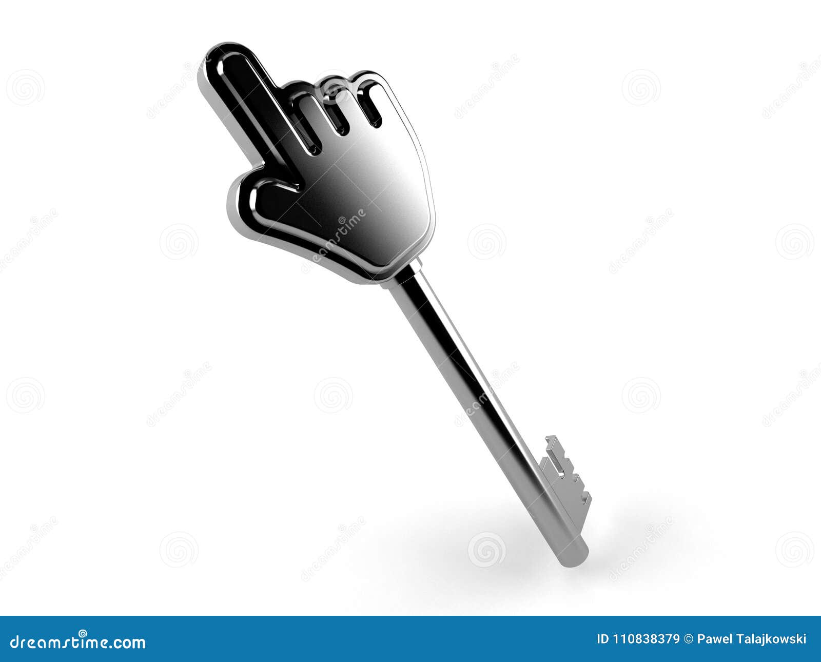 Key with cursor symbol stock illustration. Illustration of isolated ...