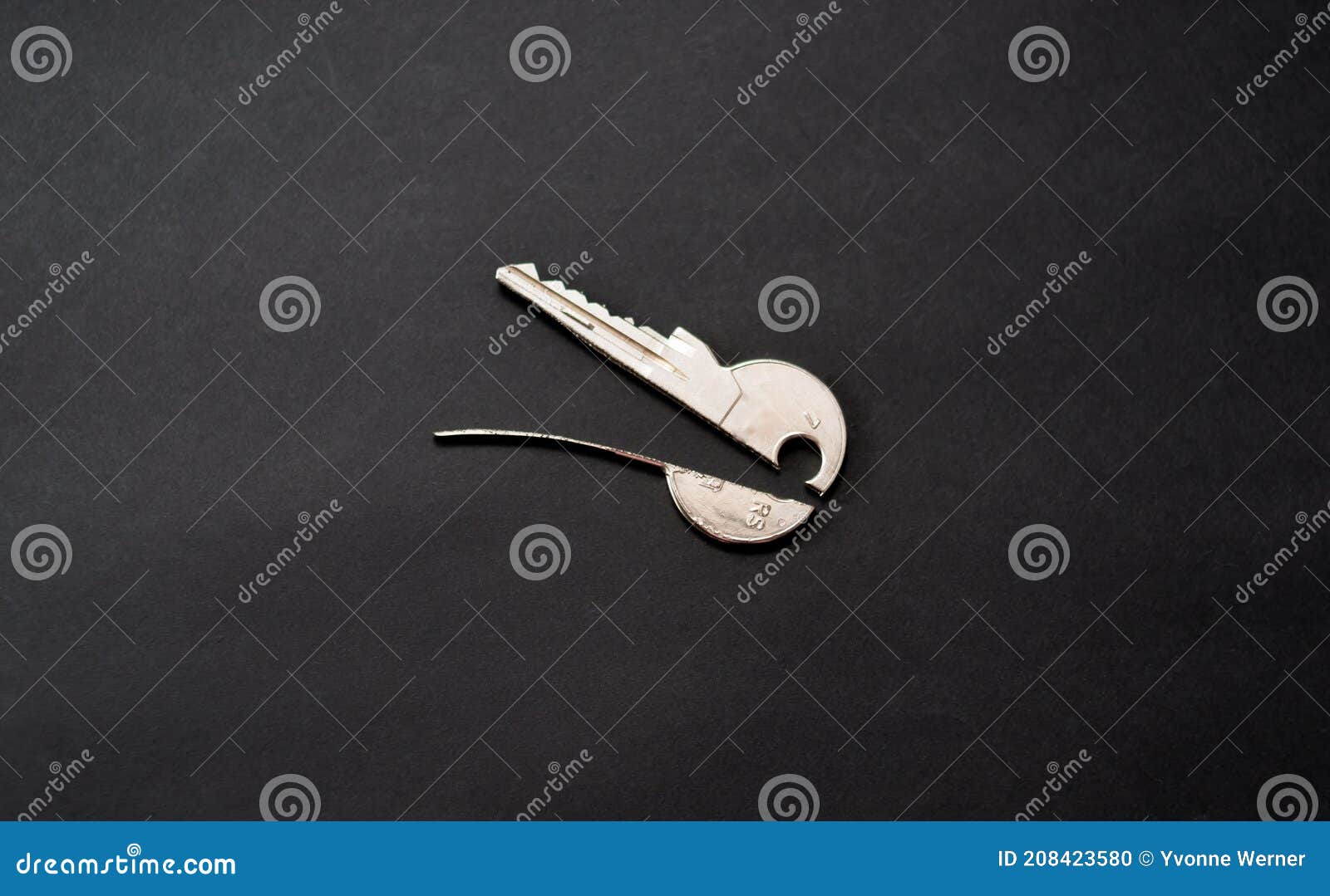 Key for a Cylinder Lock. Cut Lengthways. Stock Photo - Image of steel ...