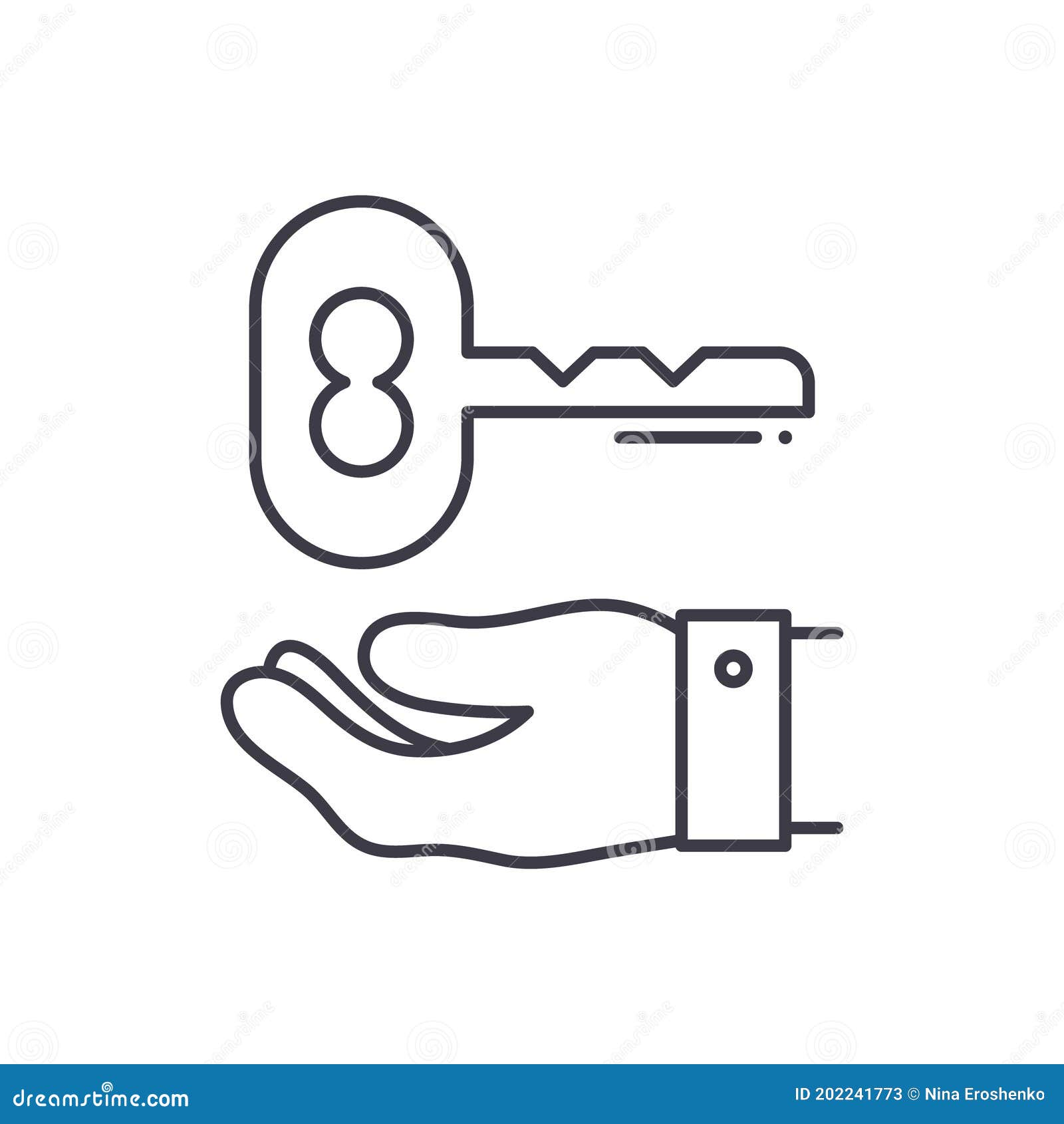 Key Decision Icon, Linear Isolated Illustration, Thin Line Vector, Web ...