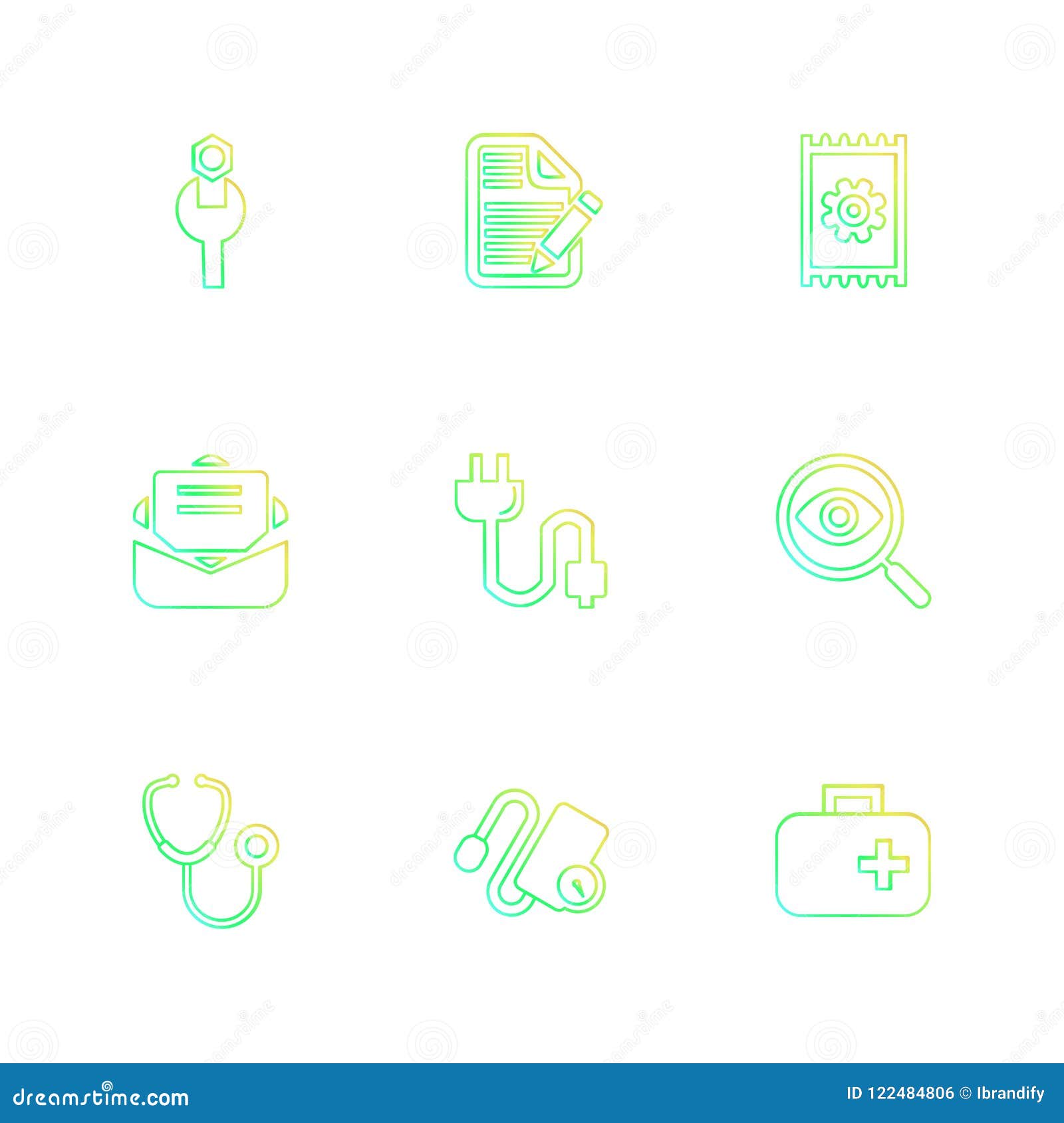 Key , Document, Gear , Mail , Plug , Share , Medical , Eps Icons Stock ...