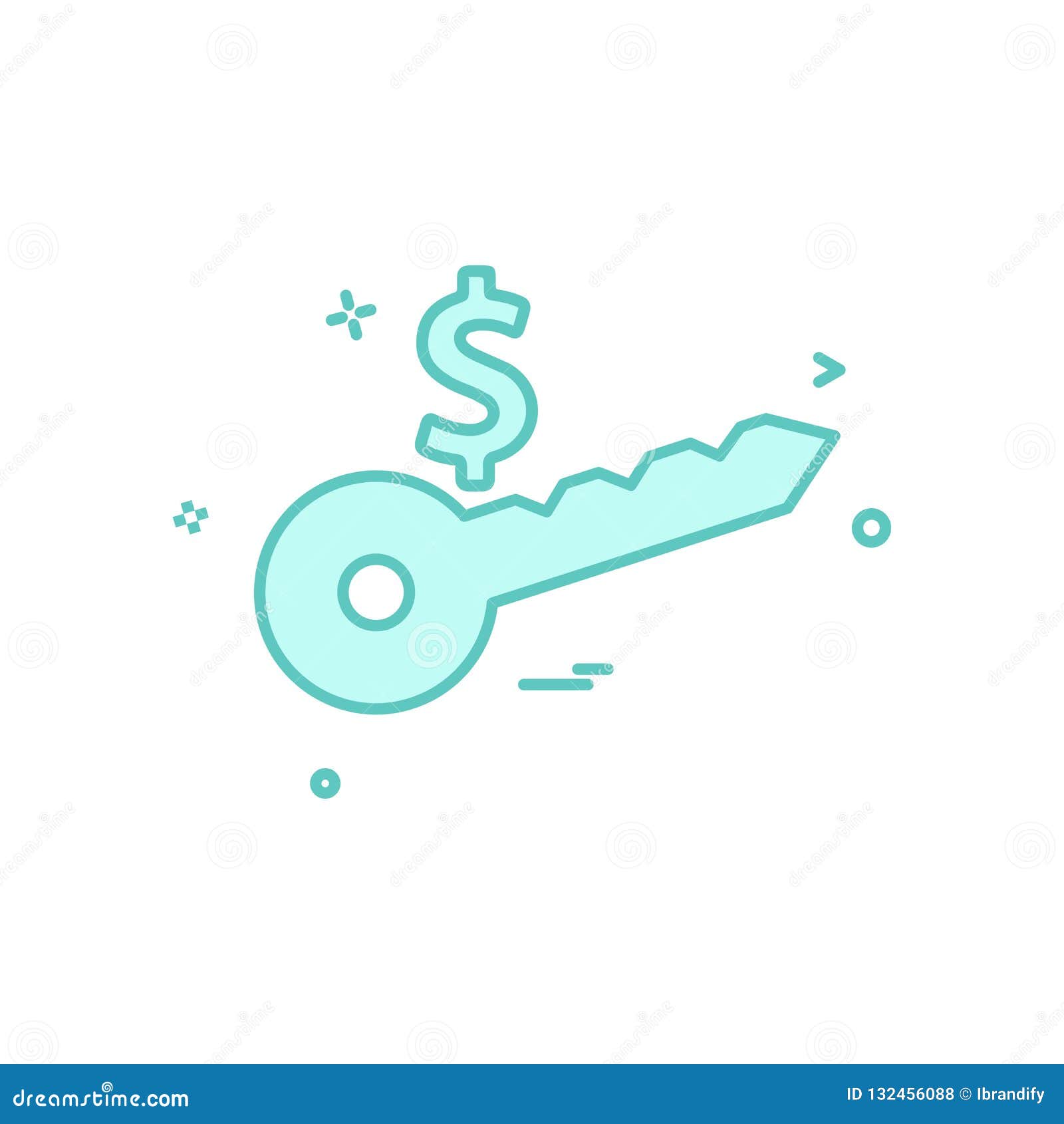 Key Dollar Money Icon Vector Design Stock Vector - Illustration of ...