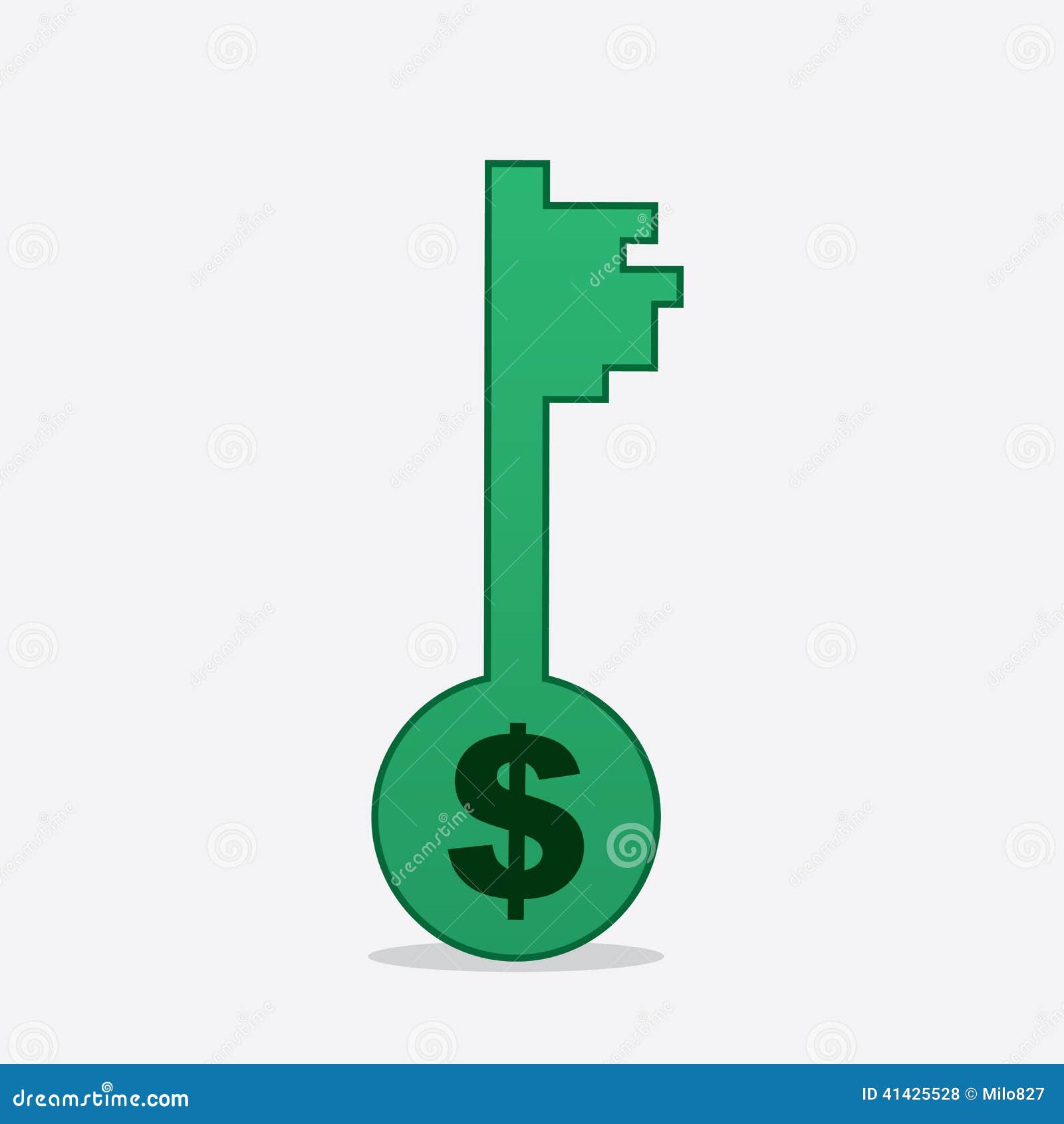 Key Dollar Sign stock vector. Illustration of rich, currency - 41425528