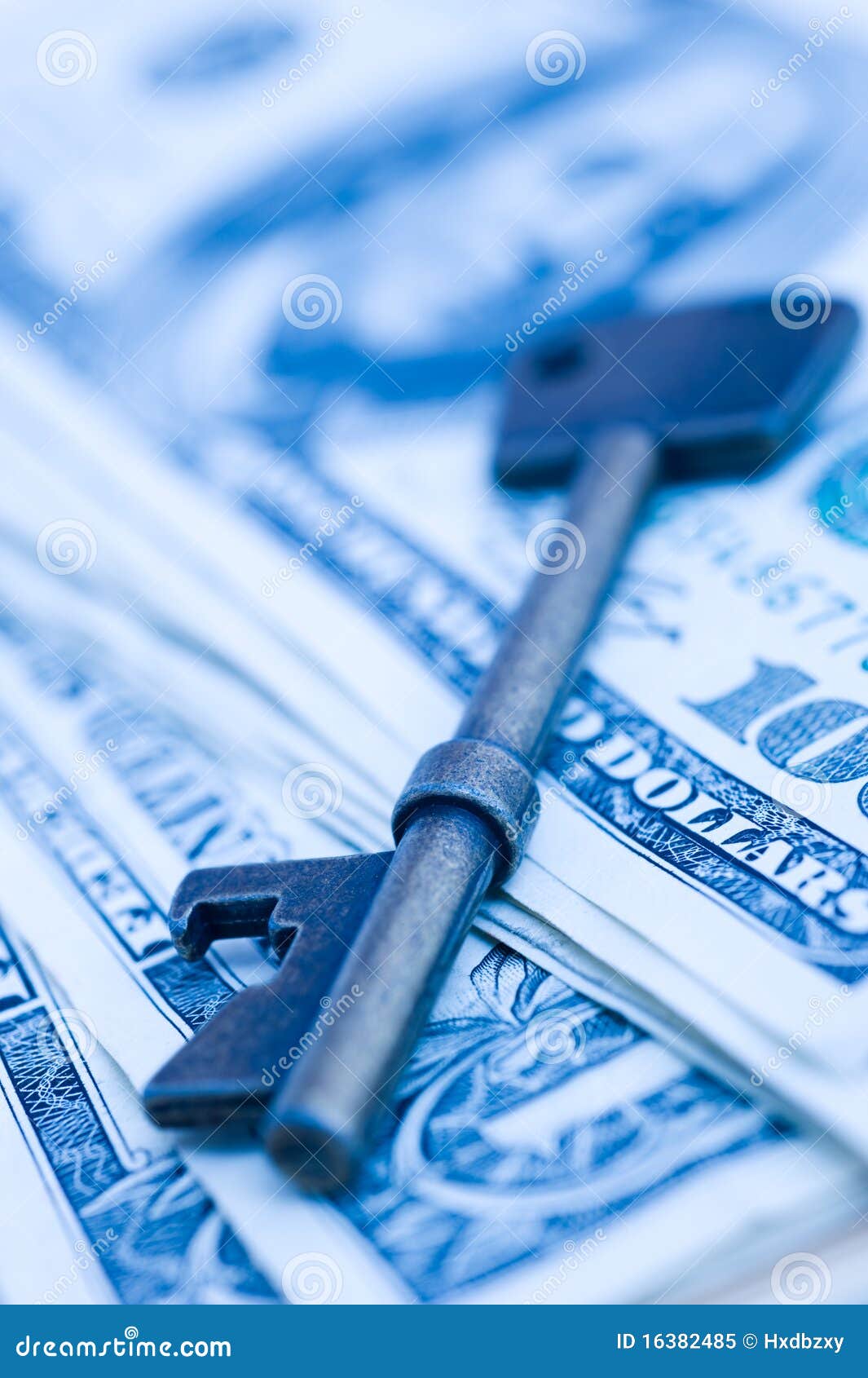 Key on dollars stock image. Image of economic, bill, dough - 16382485