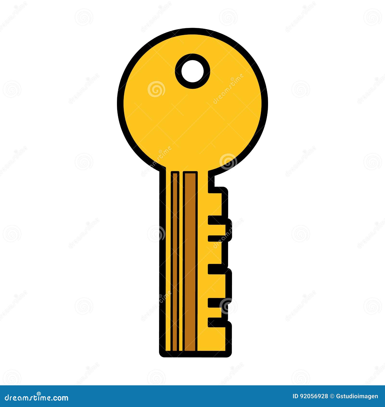 Key door isolated icon stock vector. Illustration of pictograph - 92056928