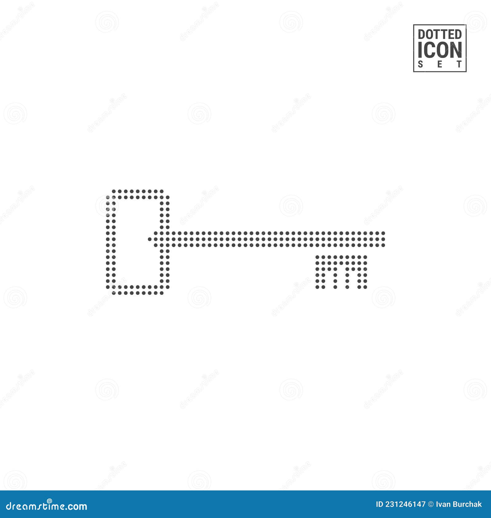 Key Dot Pattern Icon. Access, Password Dotted Icon Isolated on White ...