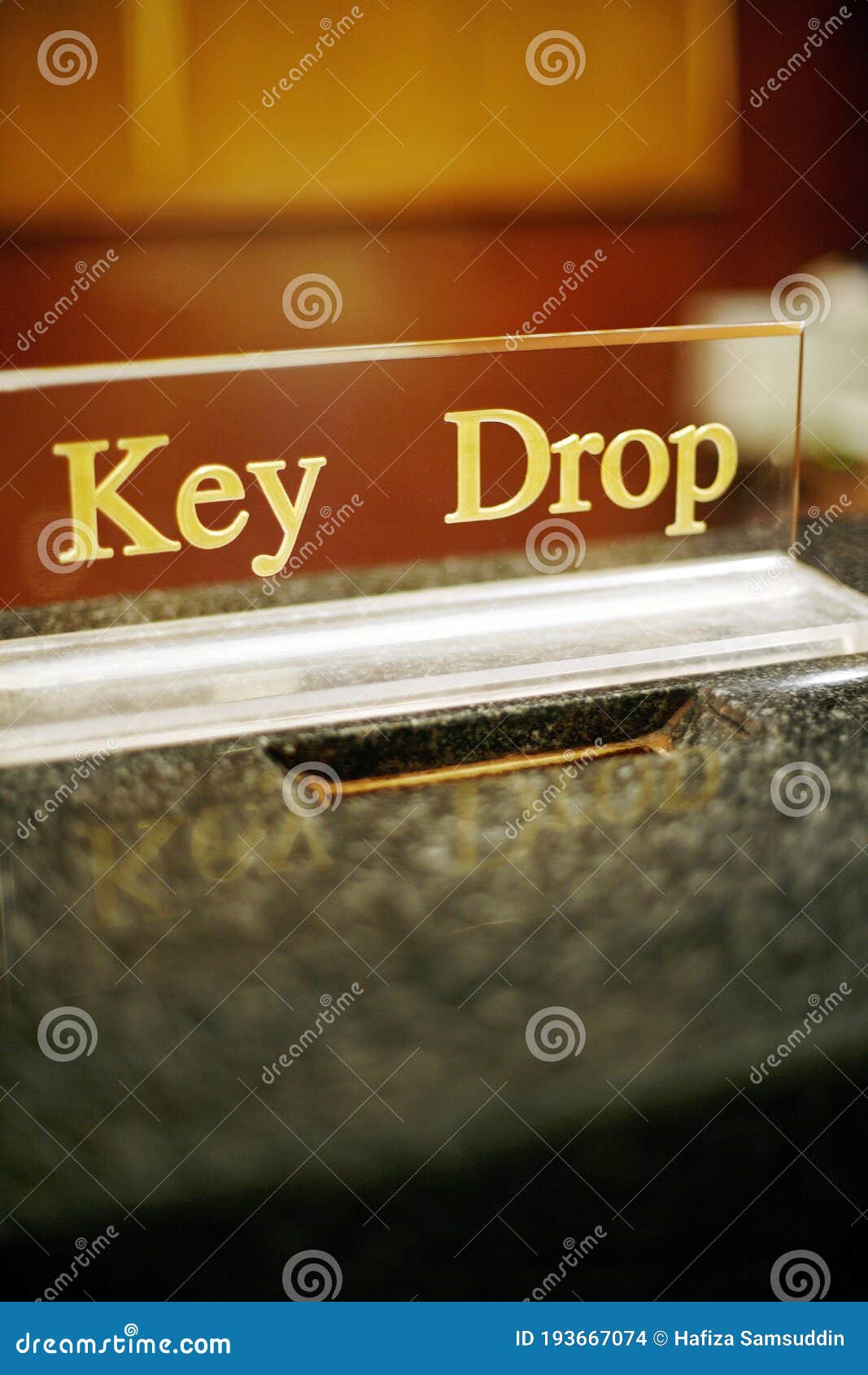 Key Drop at the Reception Counter. Conceptual Image Shot Stock Photo ...