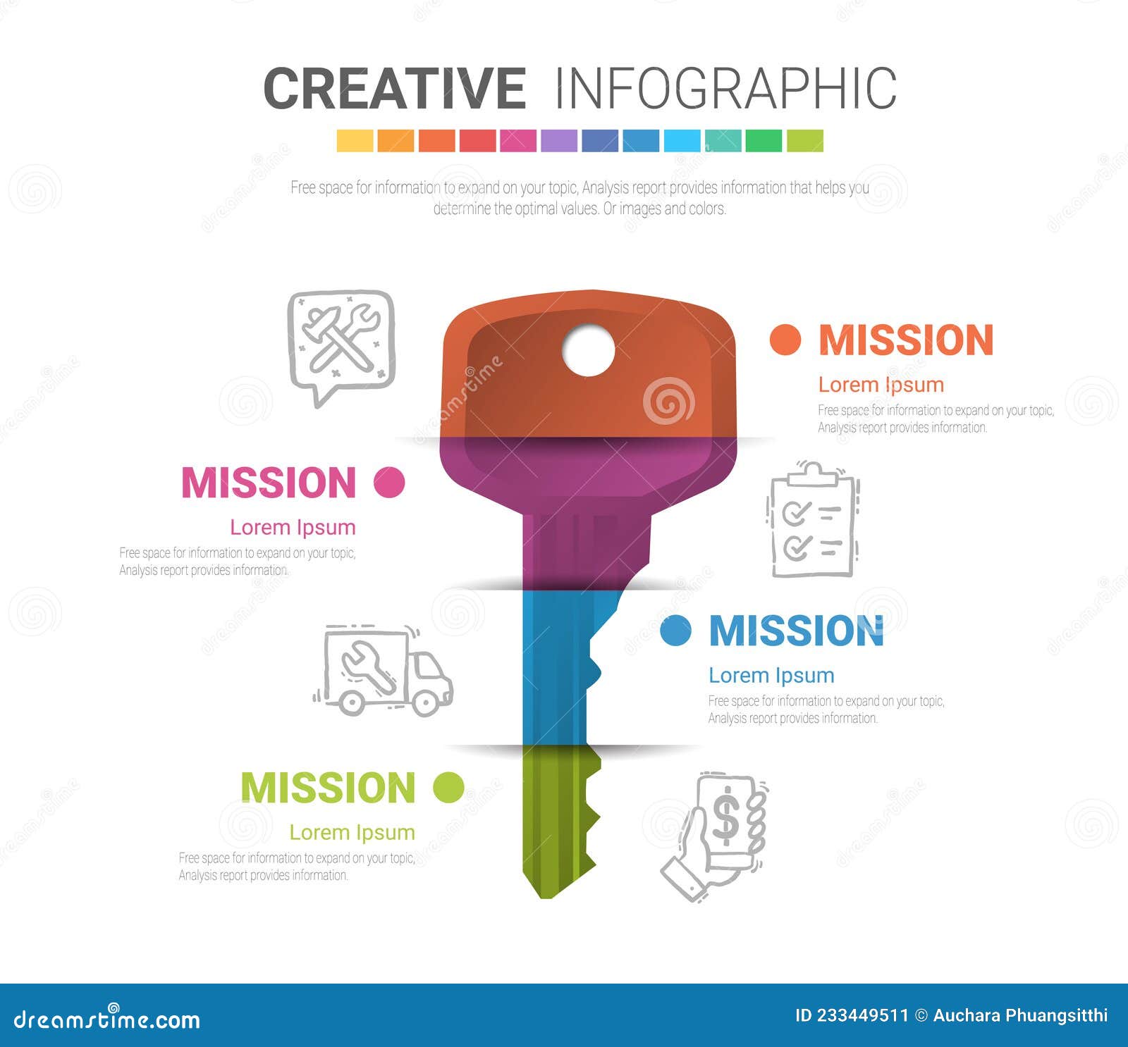 Key Elements Infographics Design for Presentation Business Stock Vector ...