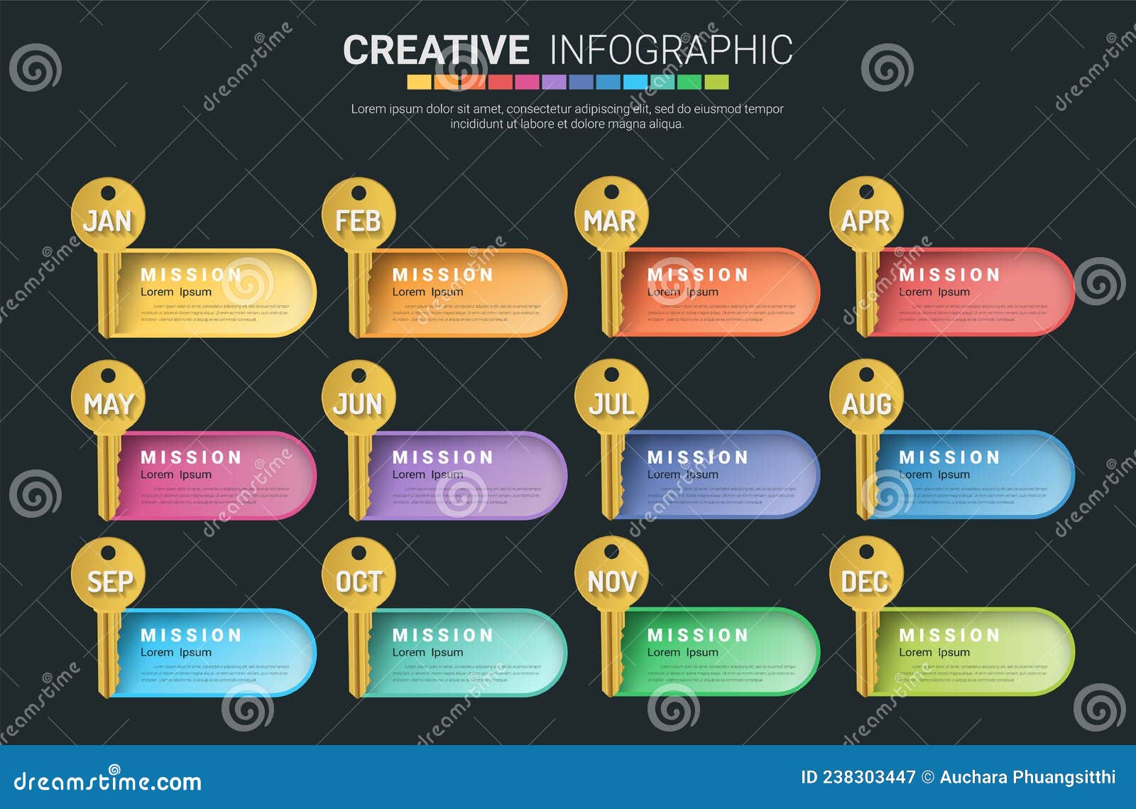 Key Elements Infographics Design for Presentation Business Stock Vector ...