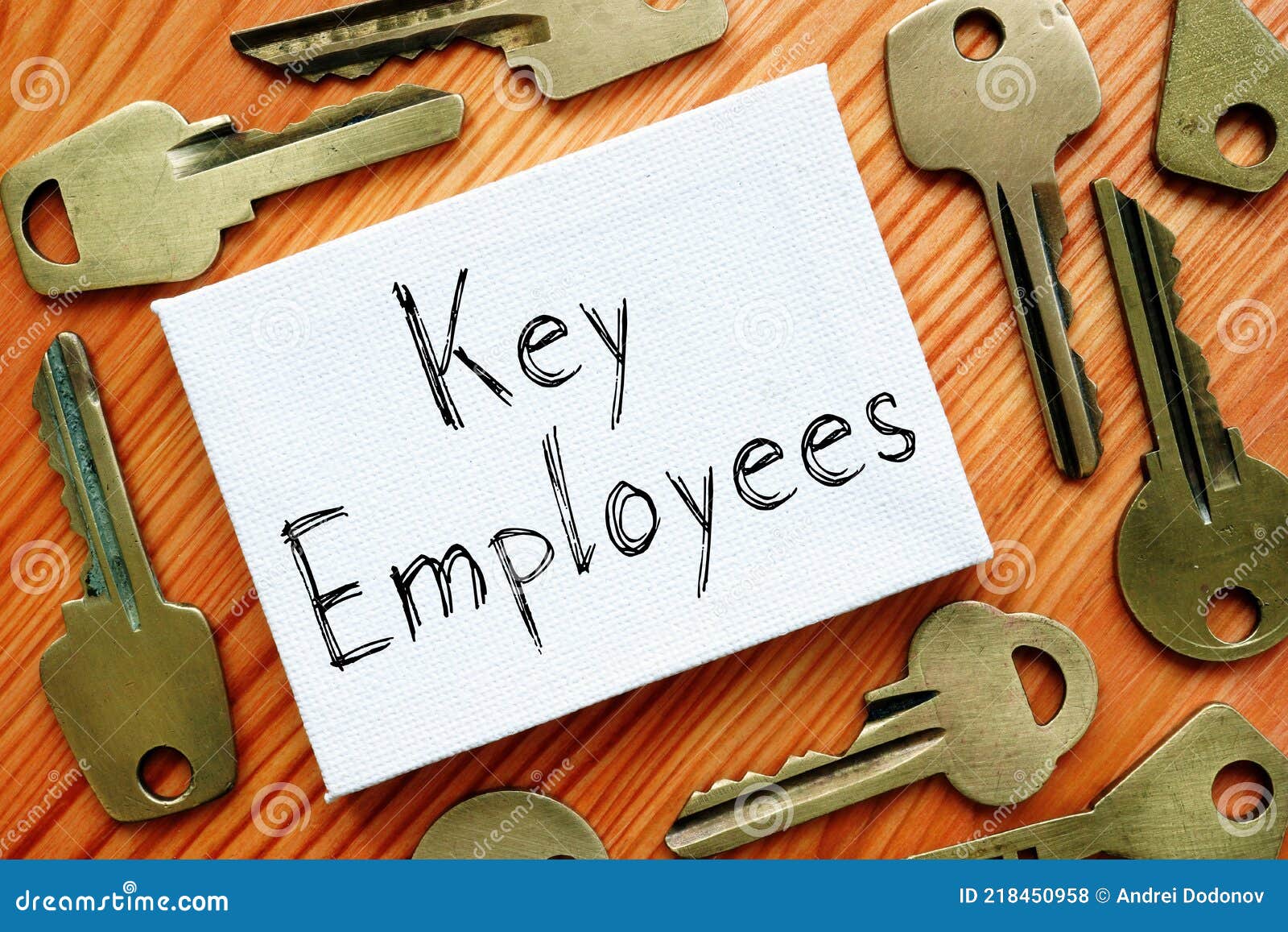 Key Employees are Shown on the Photo Using the Text Stock Photo - Image ...