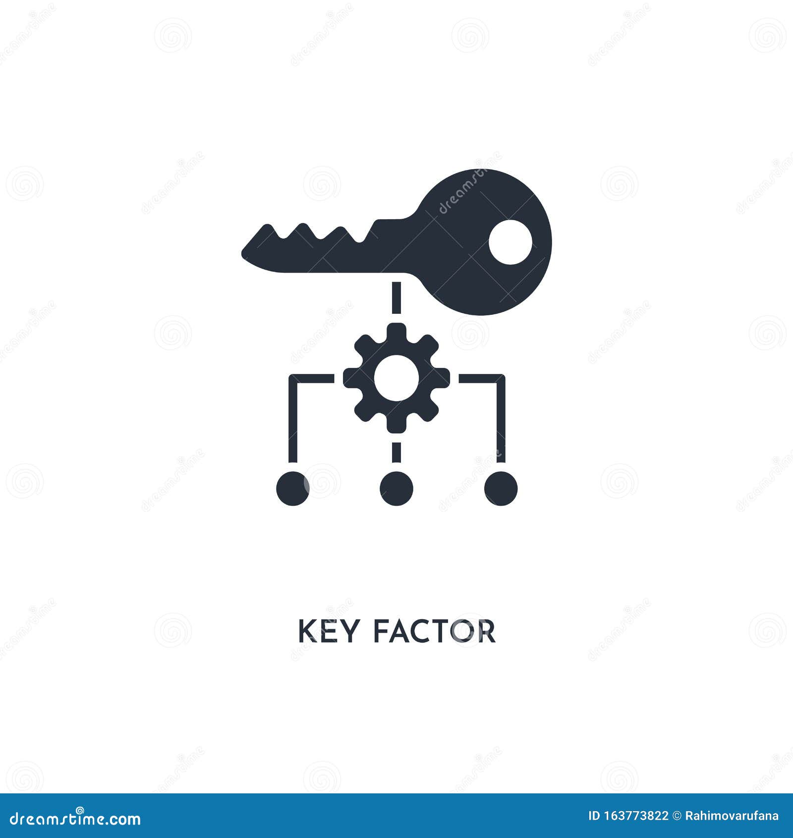 Key Factor Icon. Simple Element Illustration. Isolated Trendy Filled ...