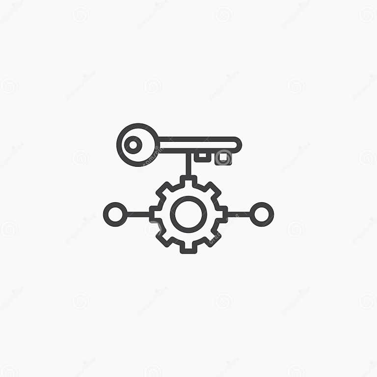 Key factor icon vector stock vector. Illustration of pictogram - 348312275