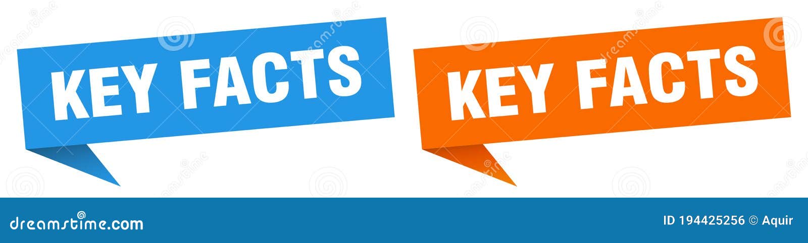 Key Facts Banner. Key Facts Speech Bubble Label Set Stock Vector ...