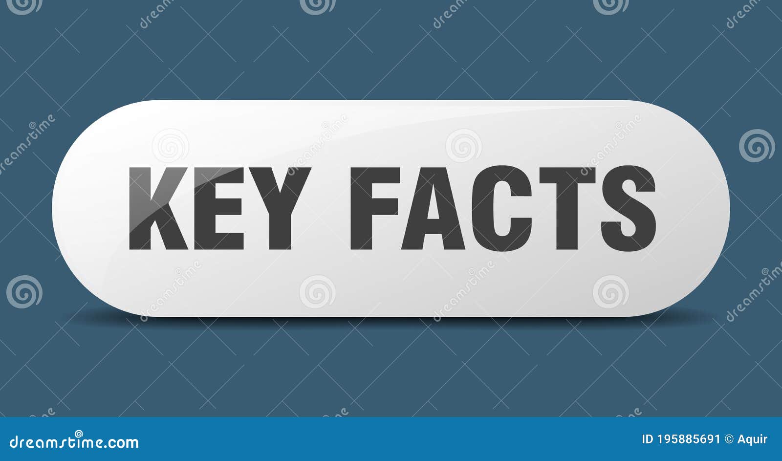 Key Facts Button. Sticker. Banner. Rounded Glass Sign Stock Vector ...