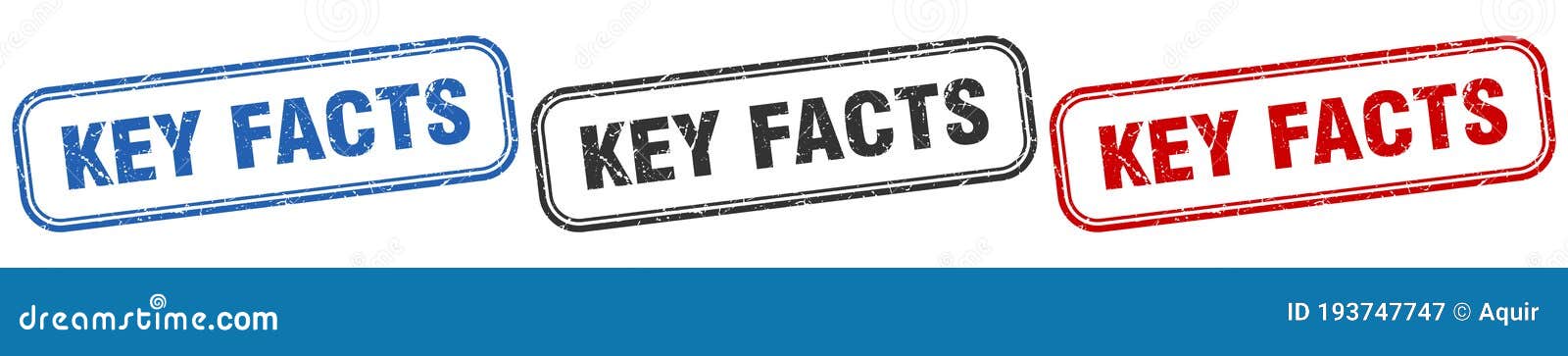 Key Facts Square Isolated Sign Set. Key Facts Stamp Stock Vector ...
