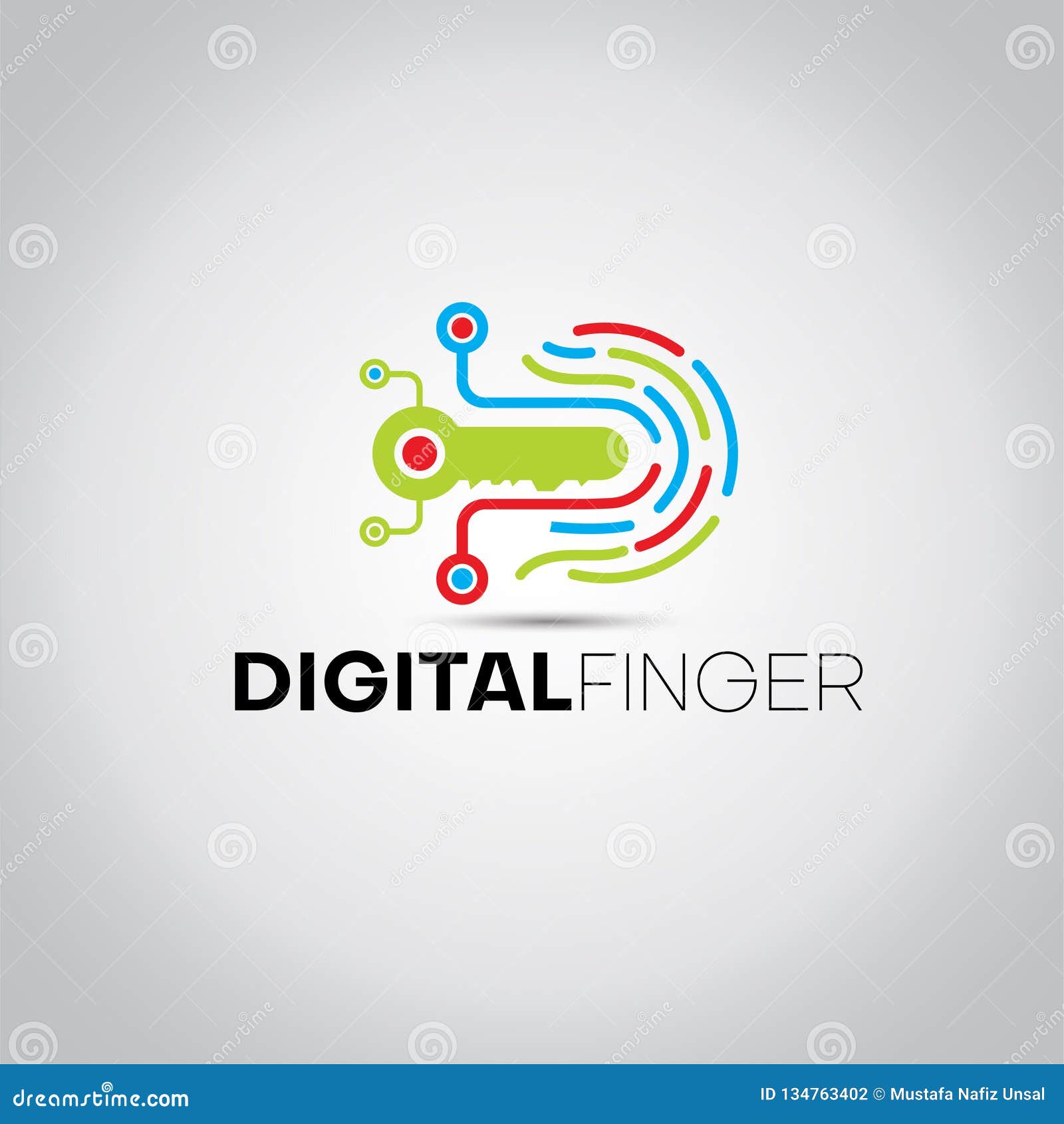 Key Finger Print Data Logo stock illustration. Illustration of ...