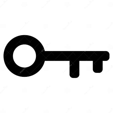 Key Flat Icon Symbol stock vector. Illustration of symbol - 227875062