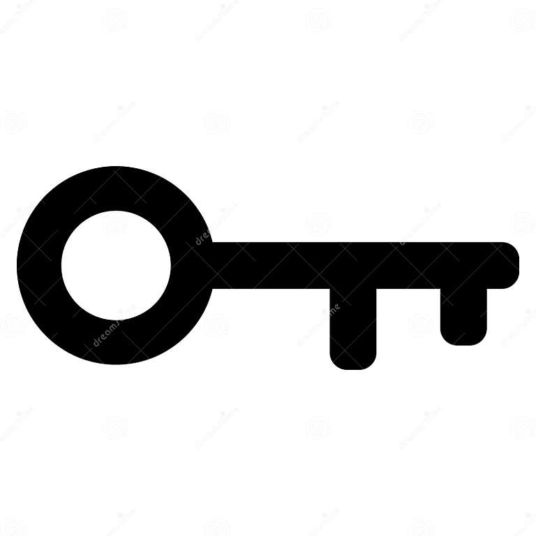Key Flat Icon Symbol stock vector. Illustration of symbol - 227875062