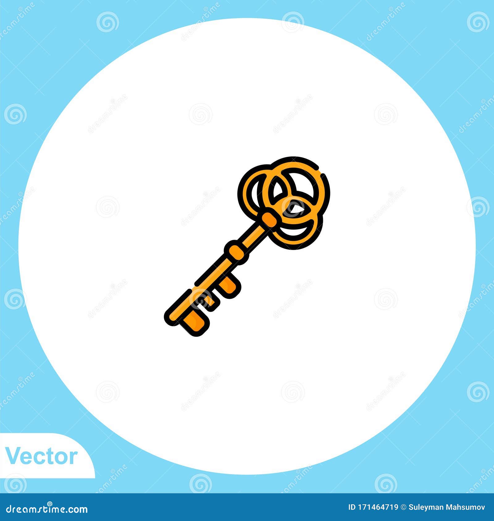 Key Flat Vector Icon Sign Symbol Stock Vector - Illustration of concept ...
