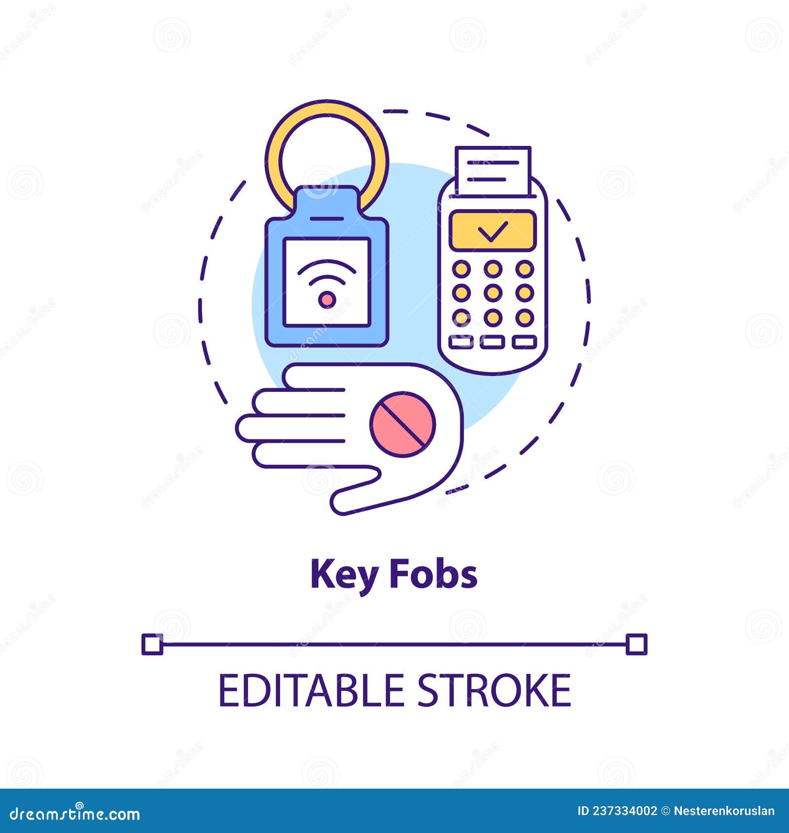 Key fobs concept icon stock vector. Illustration of control - 237334002