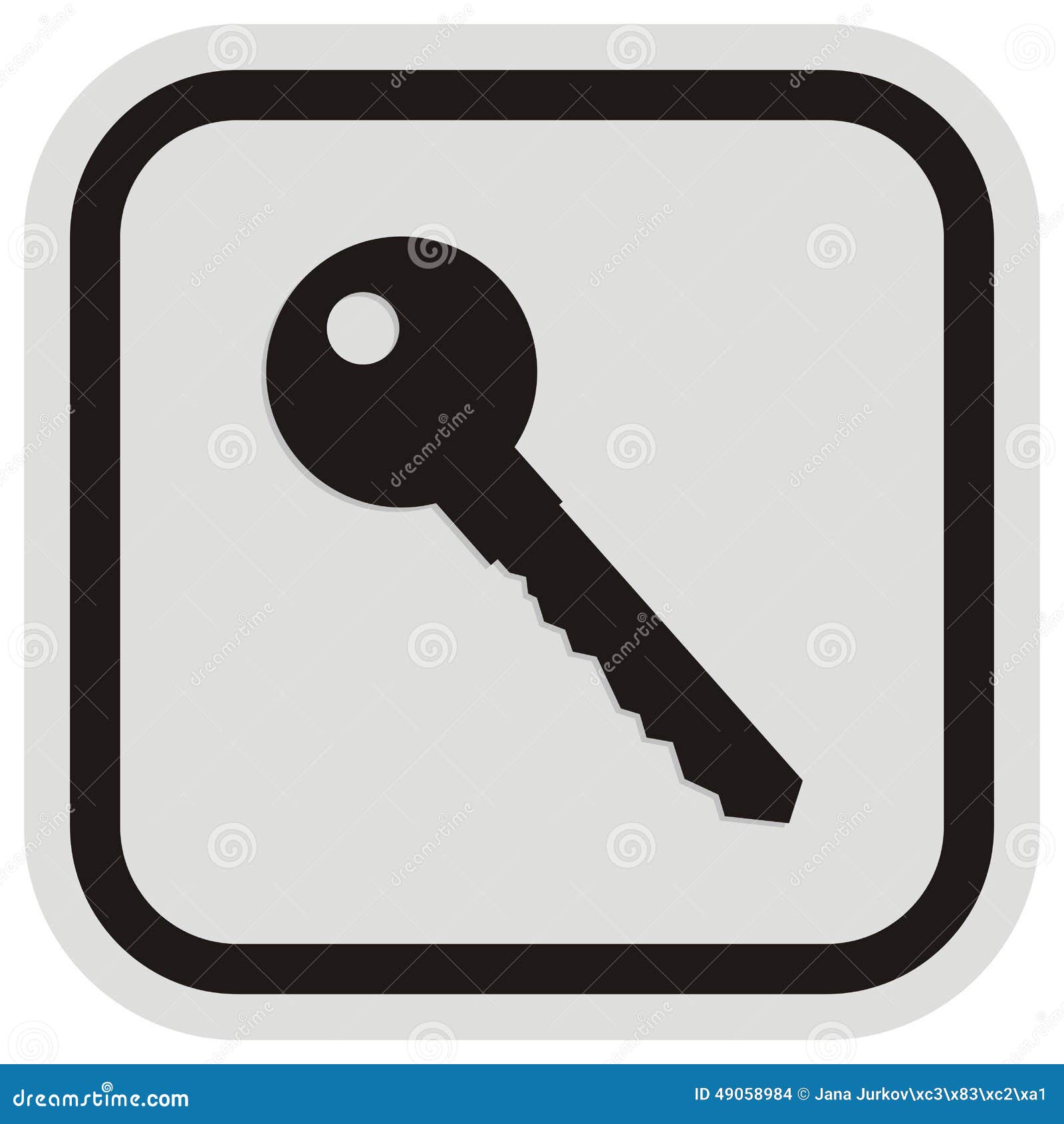 Key, frame stock vector. Illustration of safety, outline - 49058984