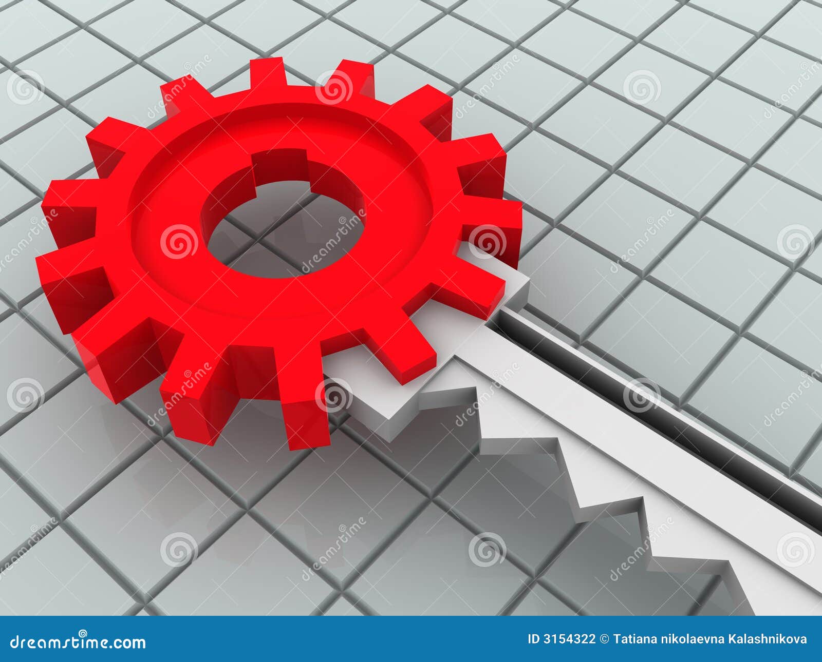 Key and gear. stock illustration. Illustration of abstract - 3154322