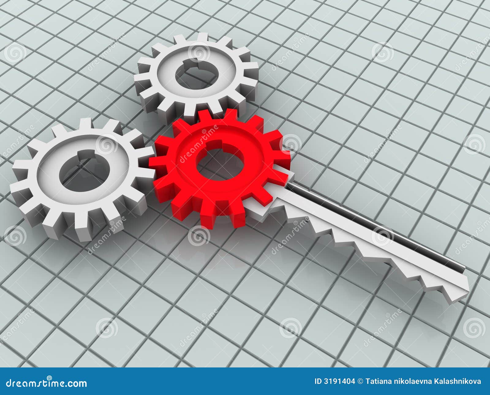 Key and gear. stock illustration. Illustration of figure - 3191404