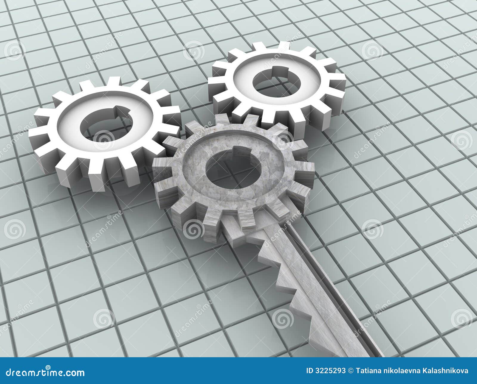 Key and gear. stock illustration. Illustration of confidence - 3225293