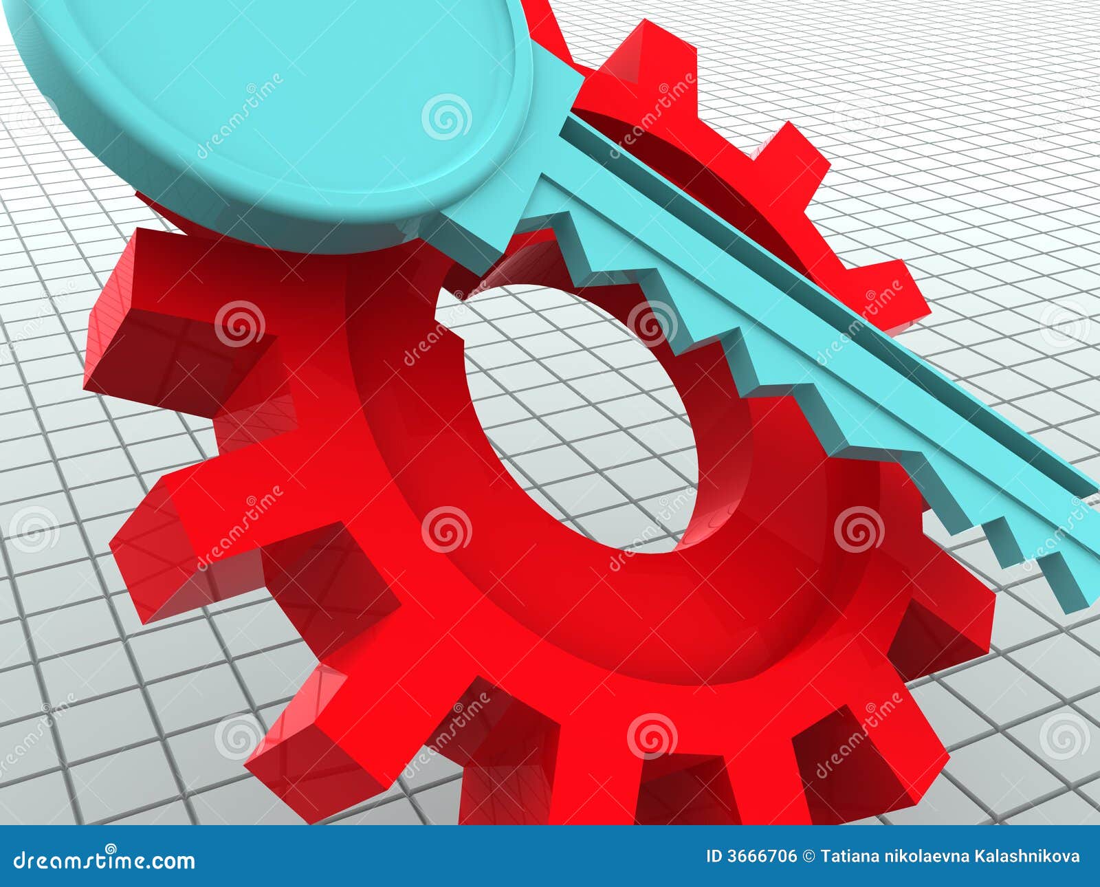 Key and gear. stock illustration. Illustration of protection - 3666706