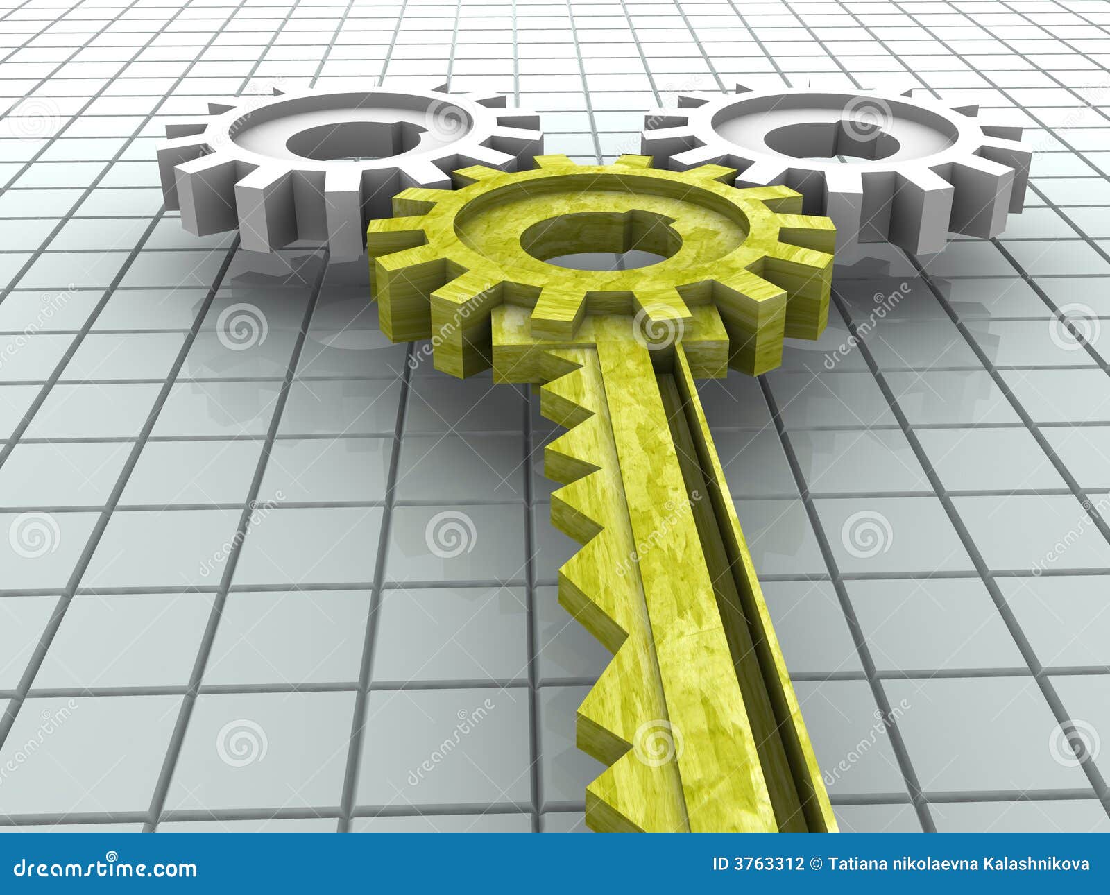Key and gear. stock illustration. Illustration of gear - 3763312